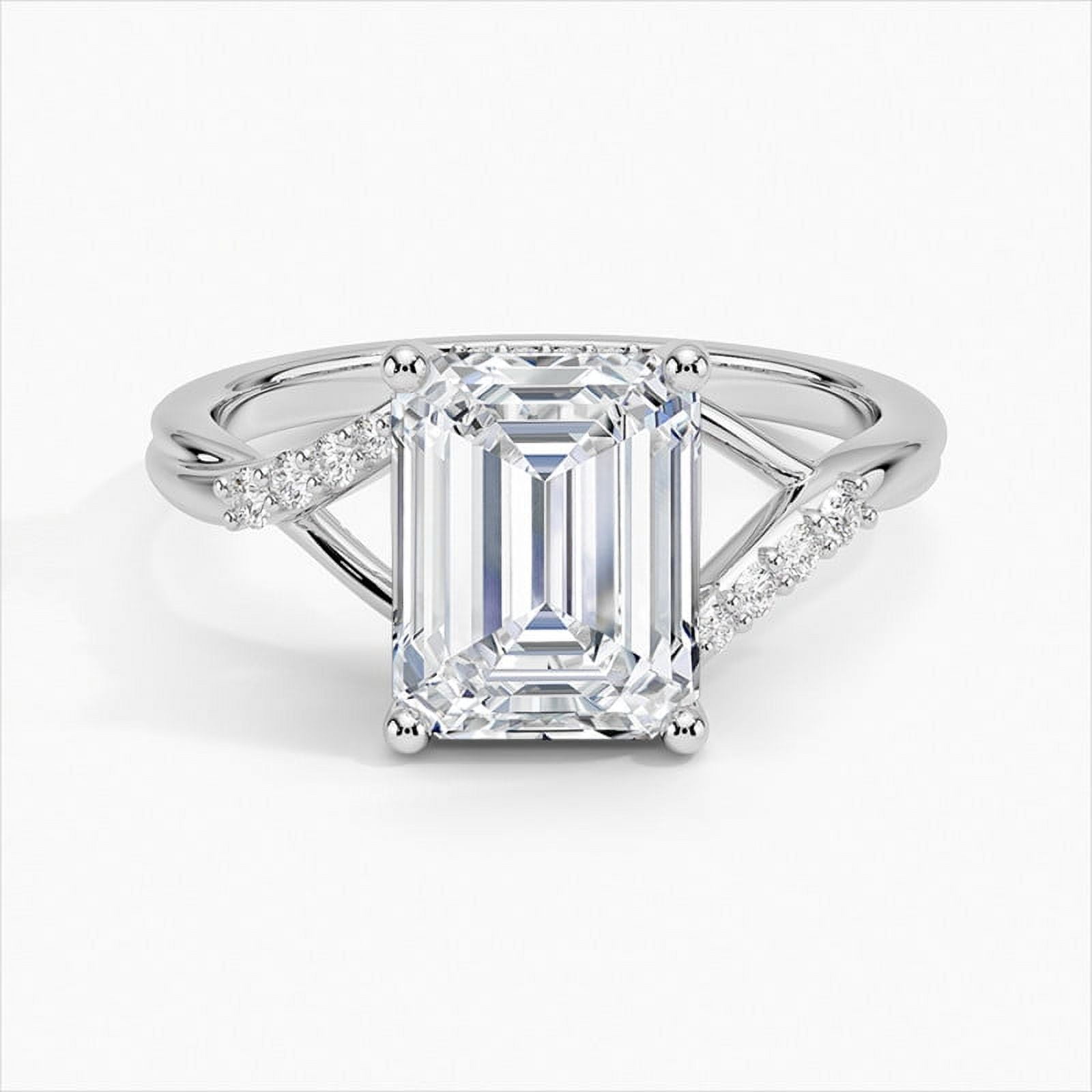 Ember Jewel 1.87 Ct Emerald Cut Excellent Diamond Ring - 14k White Gold ...