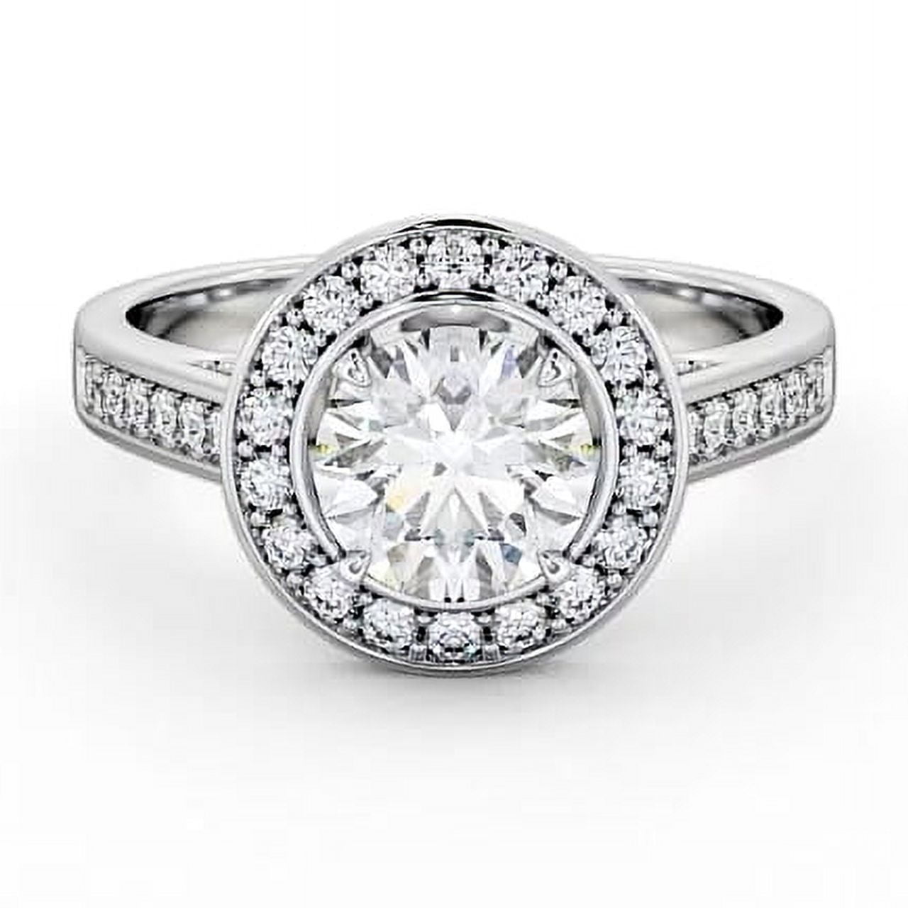 Ember Jewel 1.9 Ct Round Cut Lab Created Diamond Engagement Ring ...