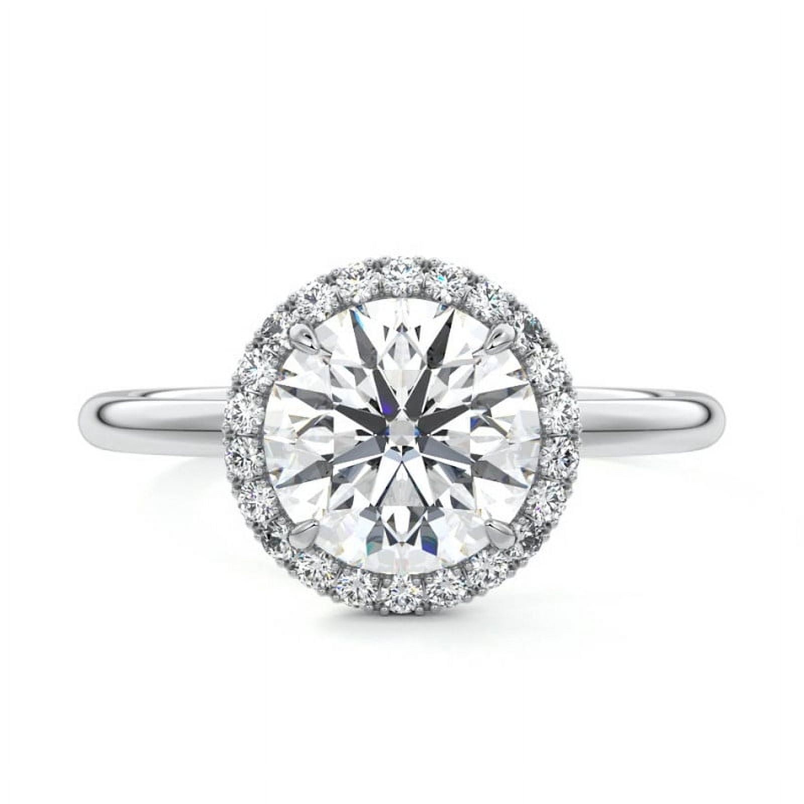 Ember Jewel 1.95 Ct Round Cut Diamond Engagement Ring - 14K White Gold ...