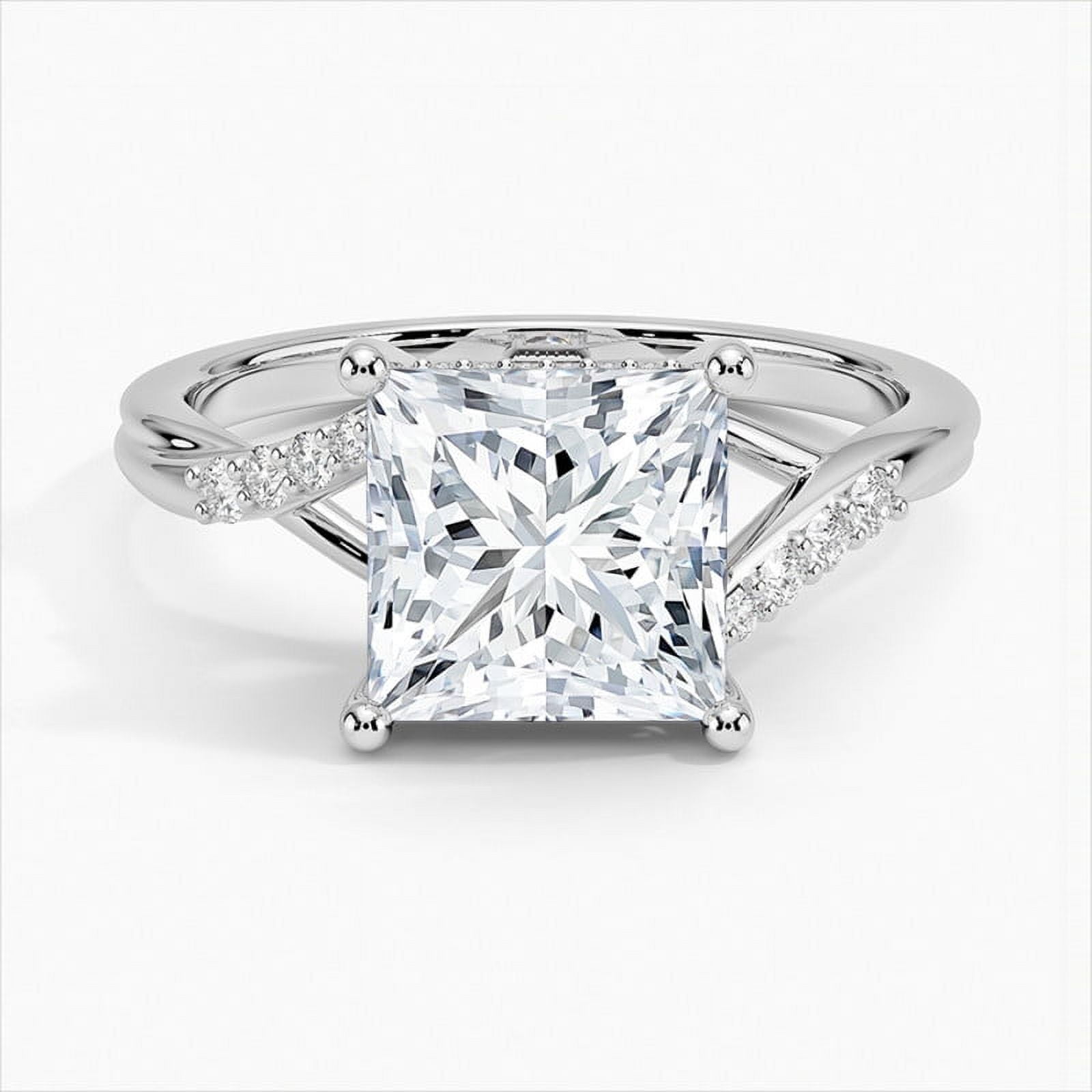Ember Jewel 1.97 Ct Princess Cut Diamond Engagement Ring - Crafted in ...