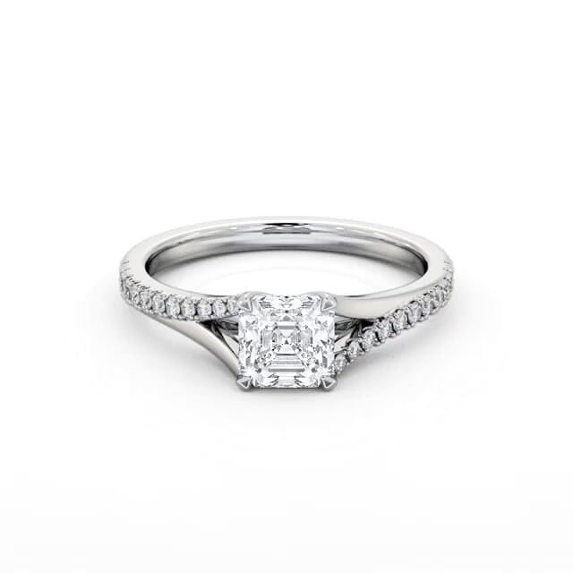 Ember Jewel 14K White Gold Plated Asscher Cut Lab Created 1.7 Ct ...