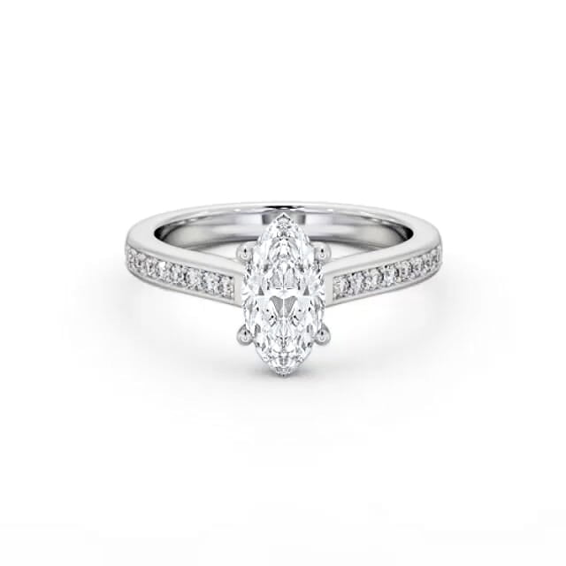 Ember Jewel 14K White Gold Plated Marquise Cut Lab Created 1.7 Ct ...