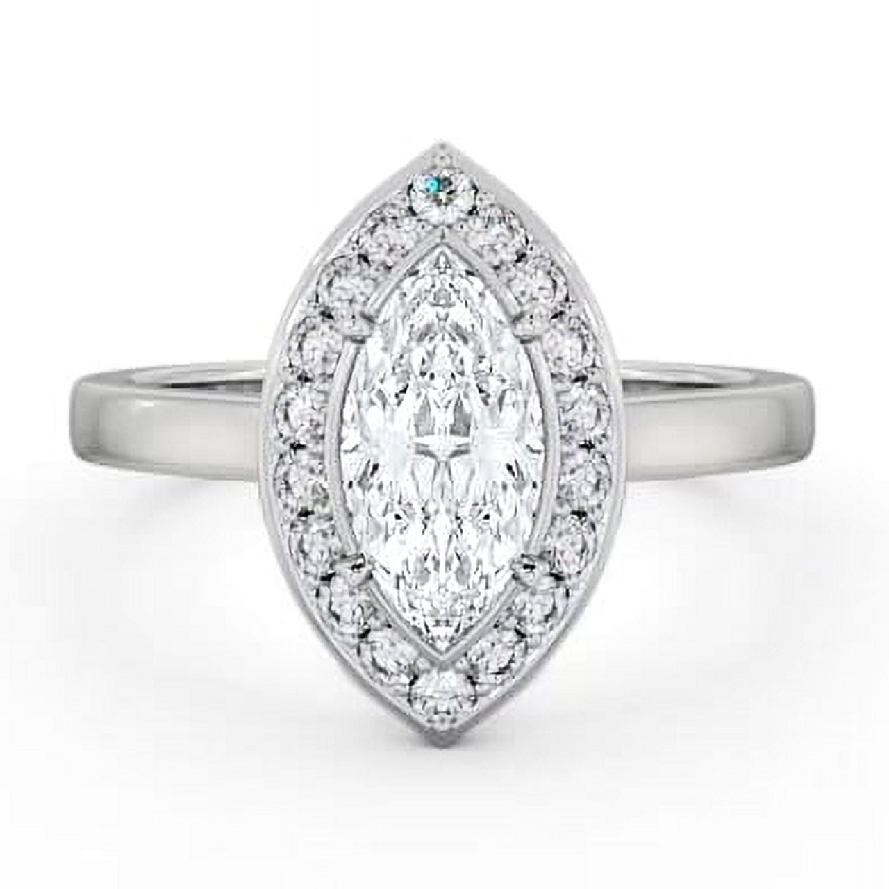 Ember Jewel 14K White Gold Plated Ring - 1.9 Ct Marquise Cut Diamond ...