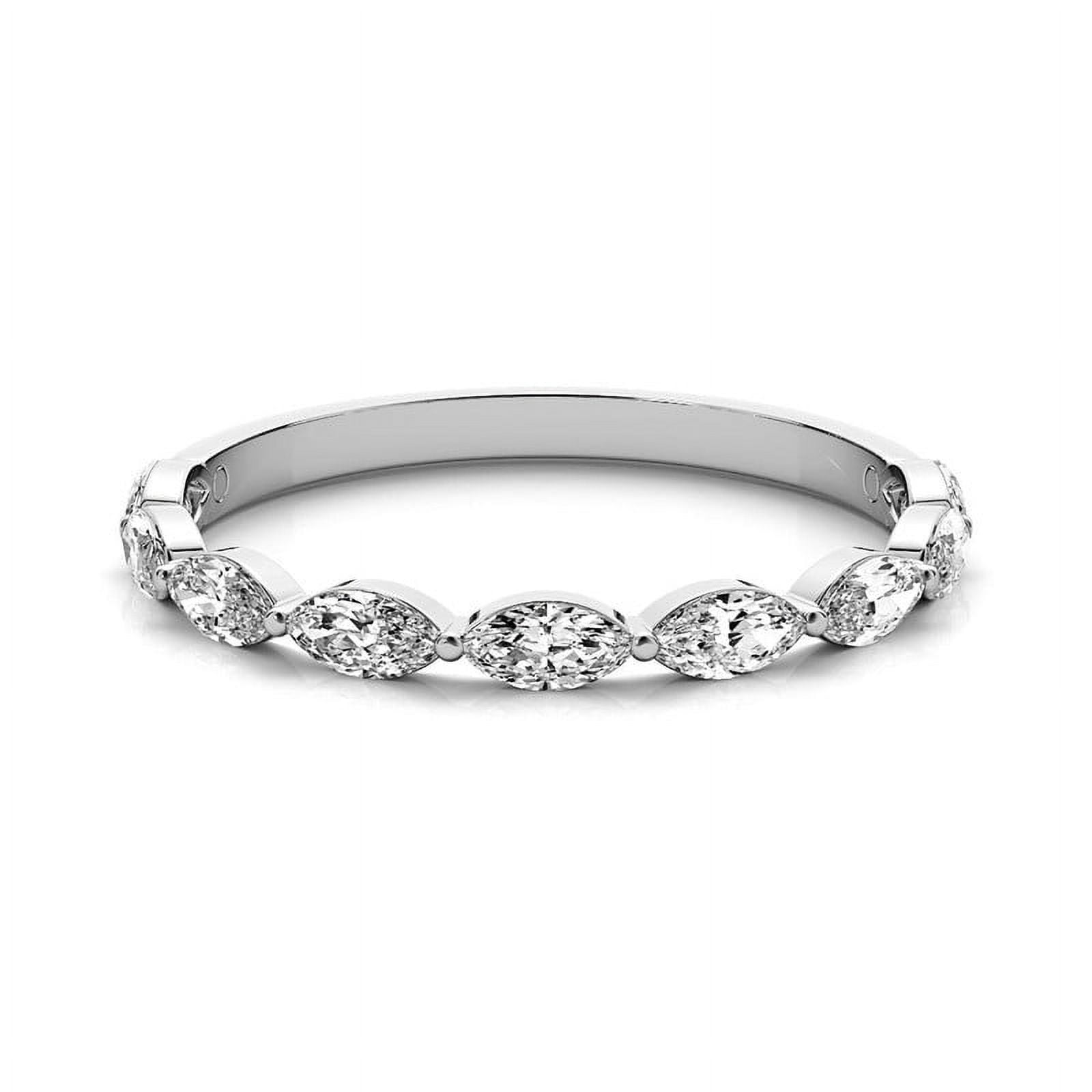 Ember Jewel 14K White Gold Over Ring - 0.84 Ct VVS1/D Marquise Cut Lab ...