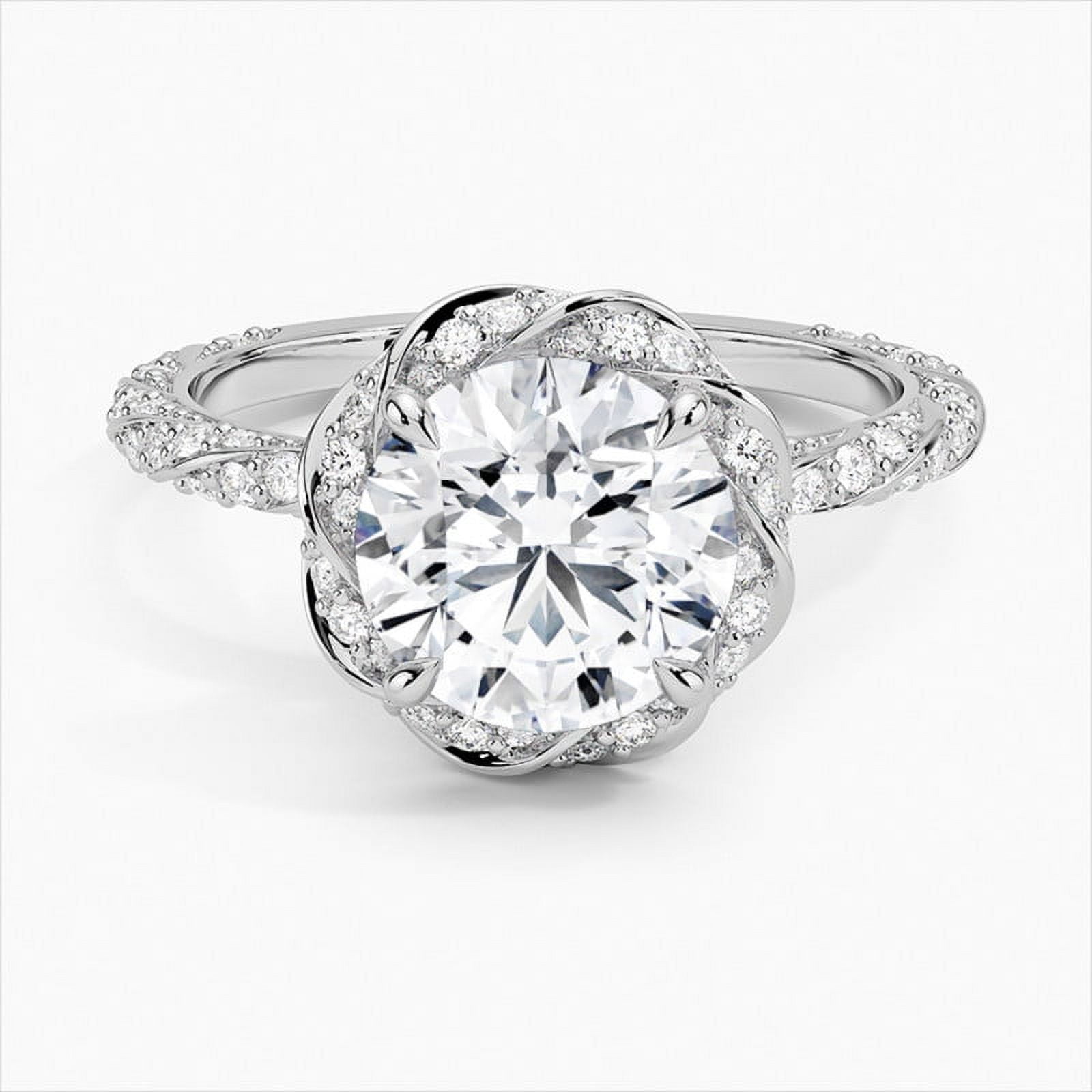 Ember Jewel 14k White Gold Plated 1.87 Ct Round Cut Ring for Her ...