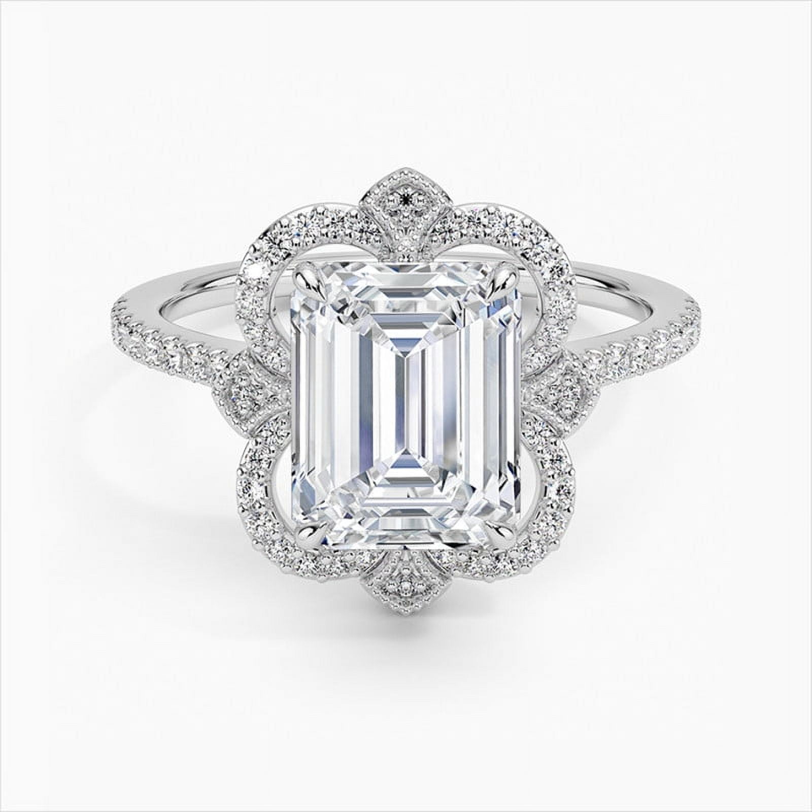 Ember Jewel 2.07 Ct Excellent Emerald Cut Diamond Ring - Crafted in 14k ...