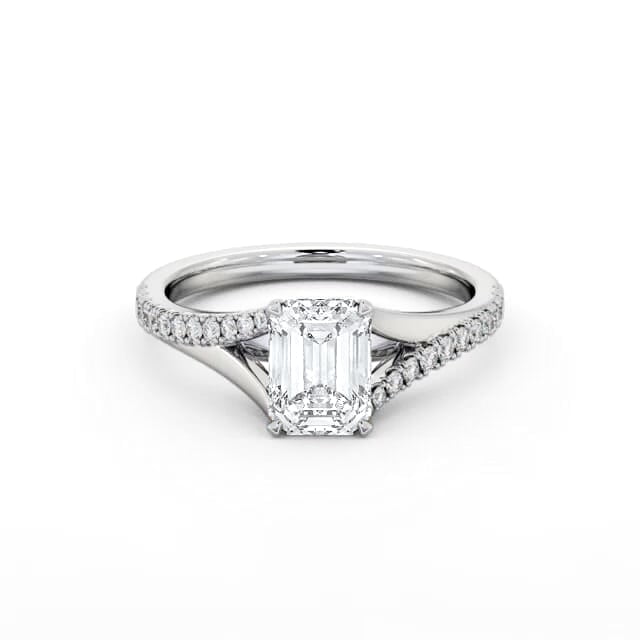 Ember Jewel 2.1 Ct Emerald Cut Lab Created Diamond Ring - Unique Split ...