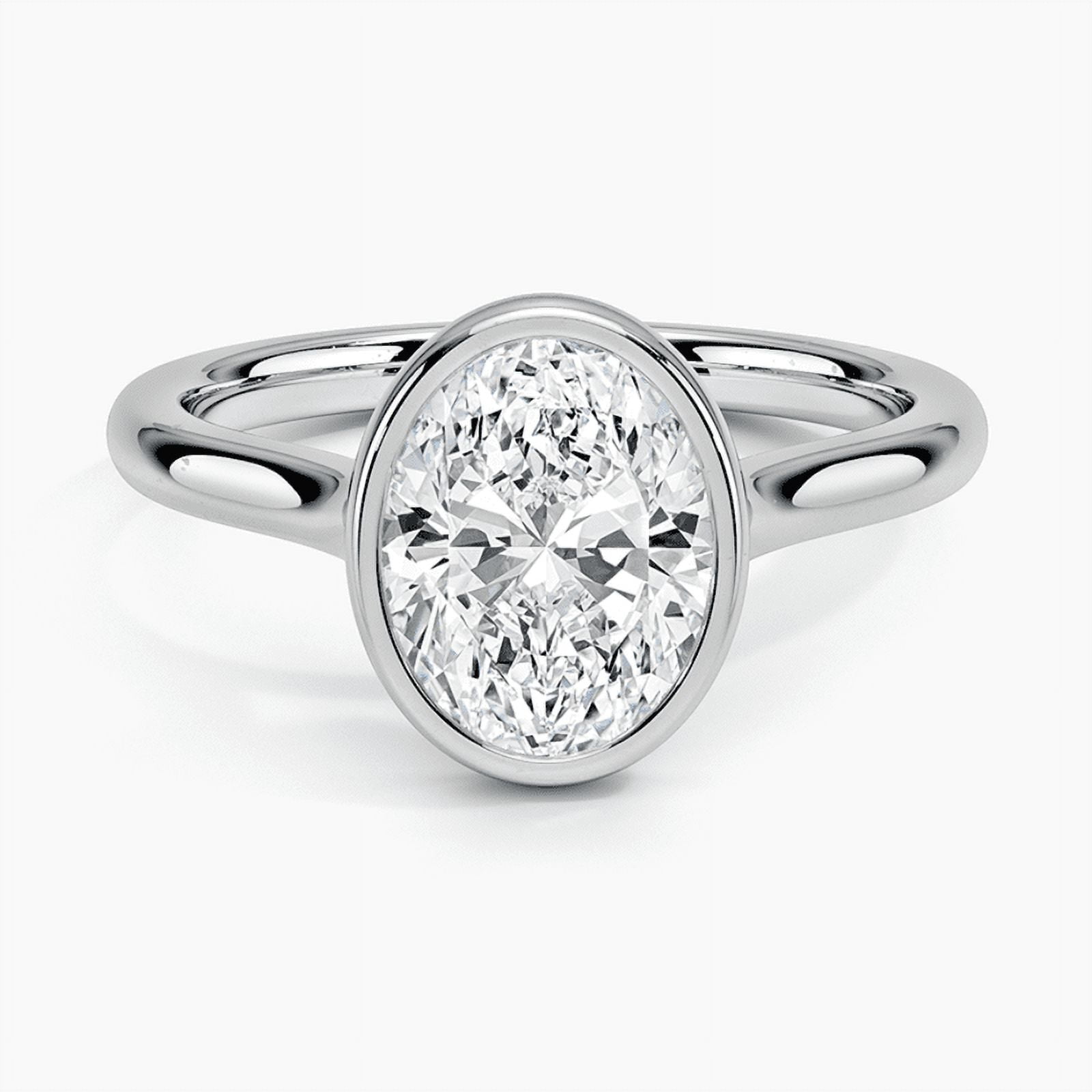 Ember Jewel 2.15 Ct Oval Cut Lab Created Wedding Ring - 14K White Gold ...
