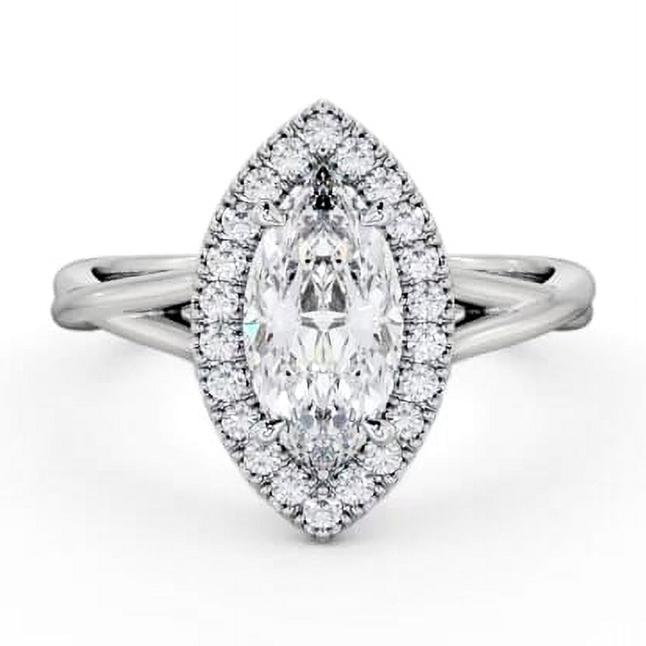 Ember Jewel 2.3 Ct Marquise Cut Diamond Engagement Ring - Lab Created ...