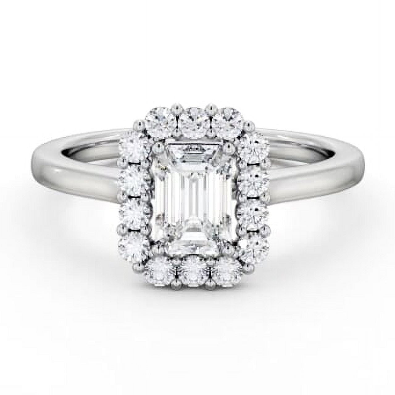 Ember Jewel 2 Ct Emerald Cut Lab Created Diamond Engagement Ring - Halo ...