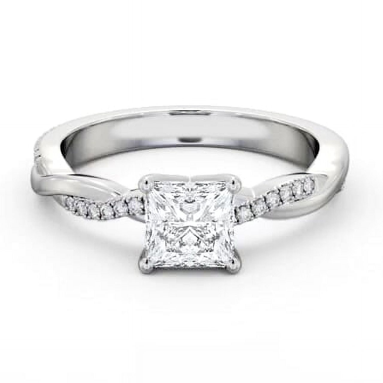 Ember Jewel 2 Ct Princess Cut Lab Created Diamond Engagement Rings ...