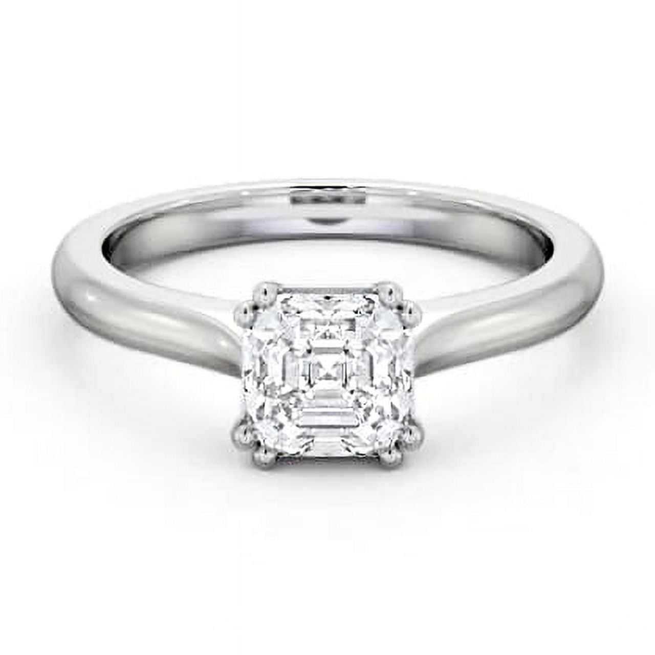 Ember Jewel Excellent Asscher Cut 1.8 Ct Solitaire Diamond Ring - 14K ...