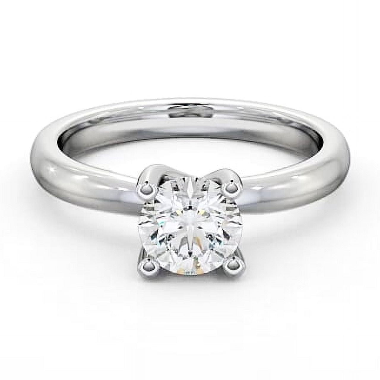 Ember Jewel Round Cut 1.2 Ct Lab Created Diamond Criss Cross Engagement ...