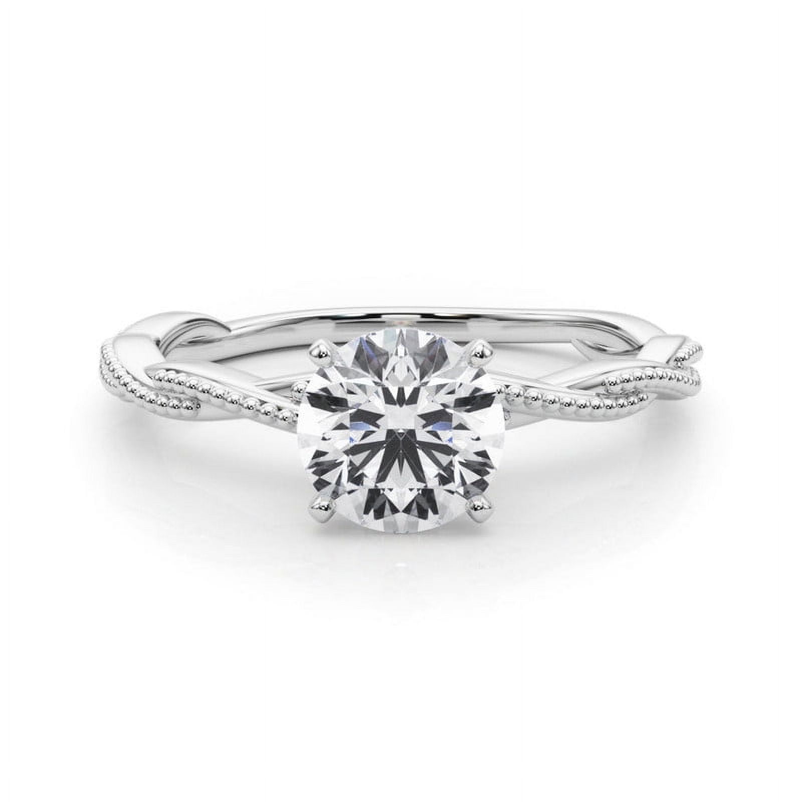 Ember Jewelry 1.6 Ct Round Cut Moissanite Wedding Band - 14K White Gold ...