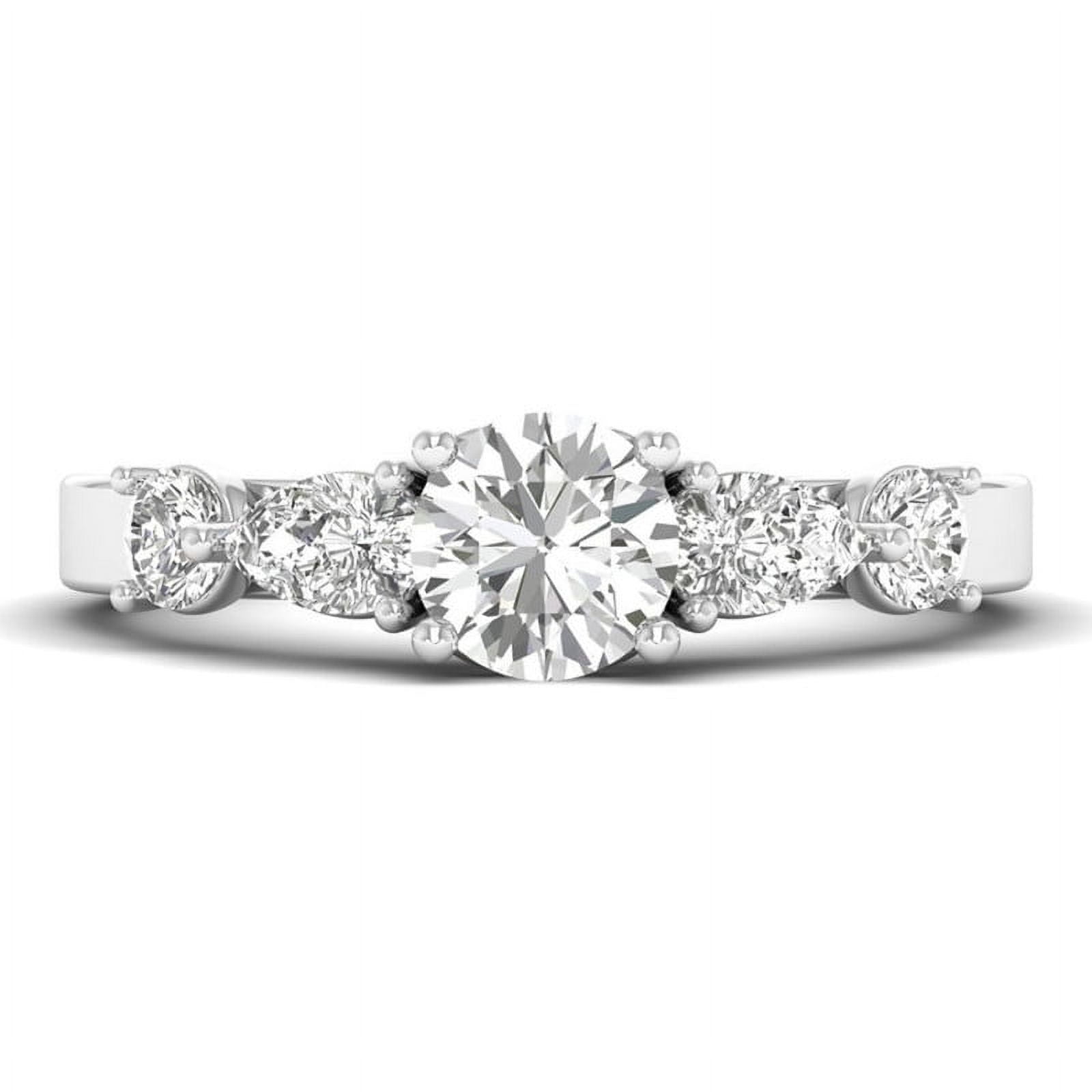 Ember Jewelry 1.64 Ct Round Cut White Moissanite Wedding Rings ...