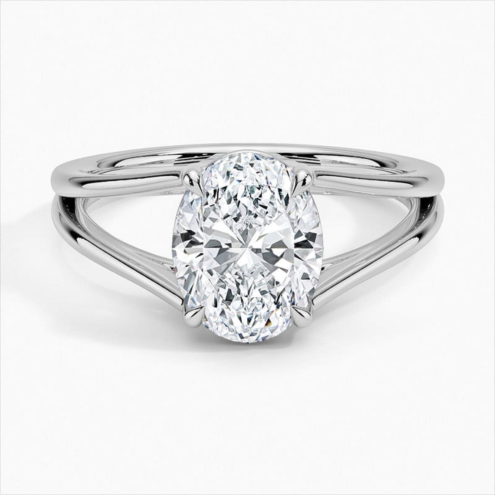 Ember Jewelry 1.79 Ct Oval Cut Wedding Ring - 14K White Gold Plated ...