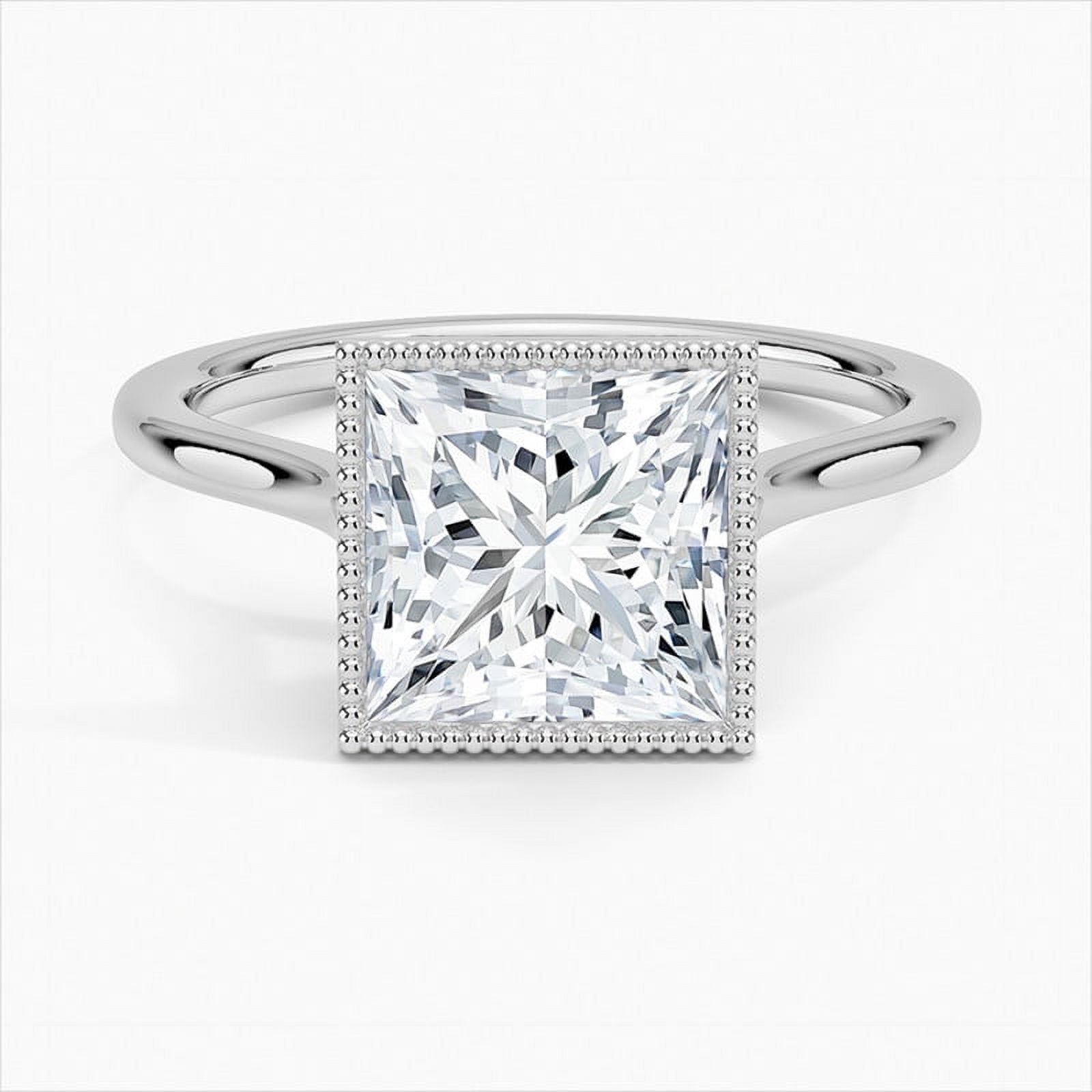 Ember Jewelry 1.92 Ct Princess Cut Moissanite Ring for Her - Exquisite ...