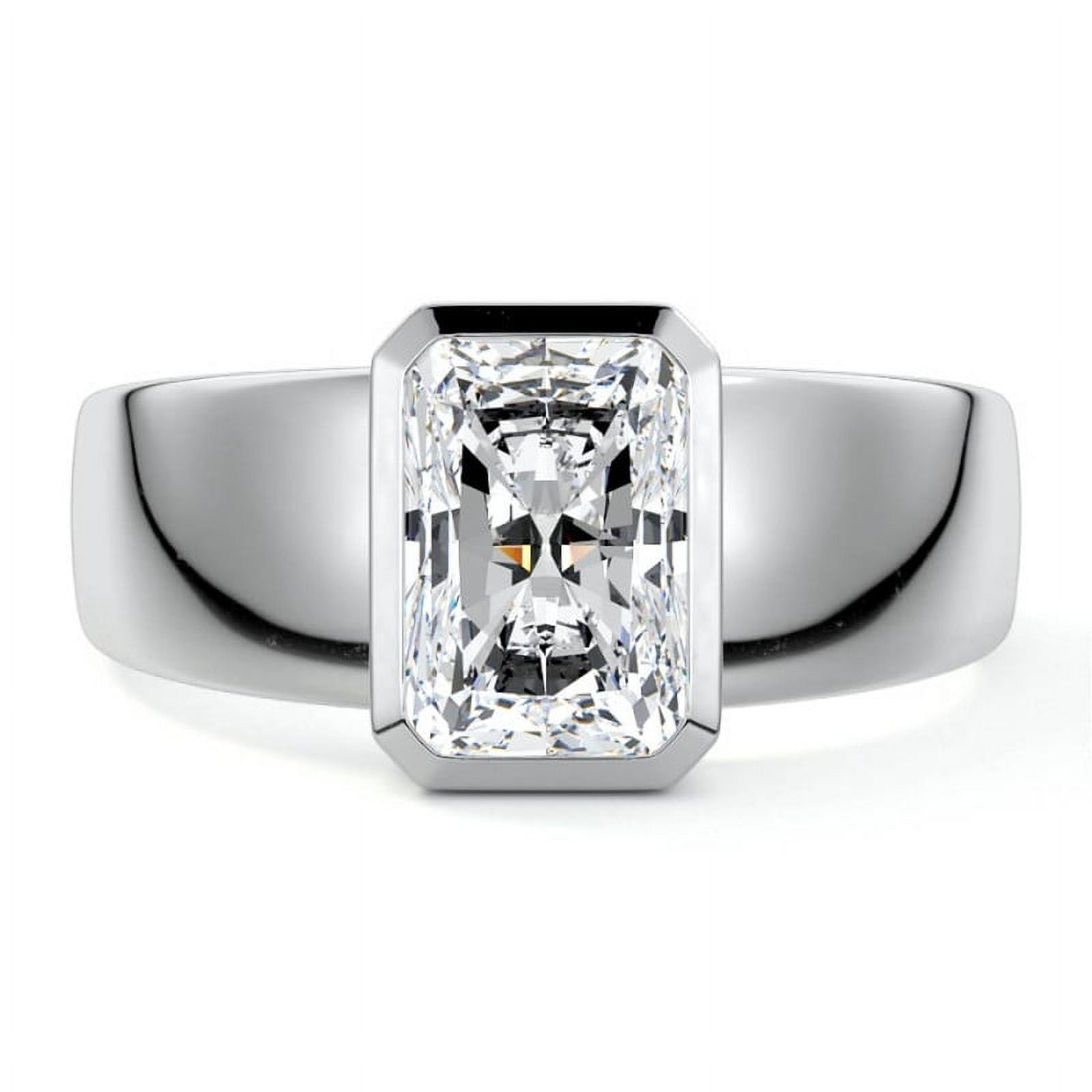 Ember Jewelry 14K White Gold Plated 2.04 Ct Radiant Cut Engagement Ring ...