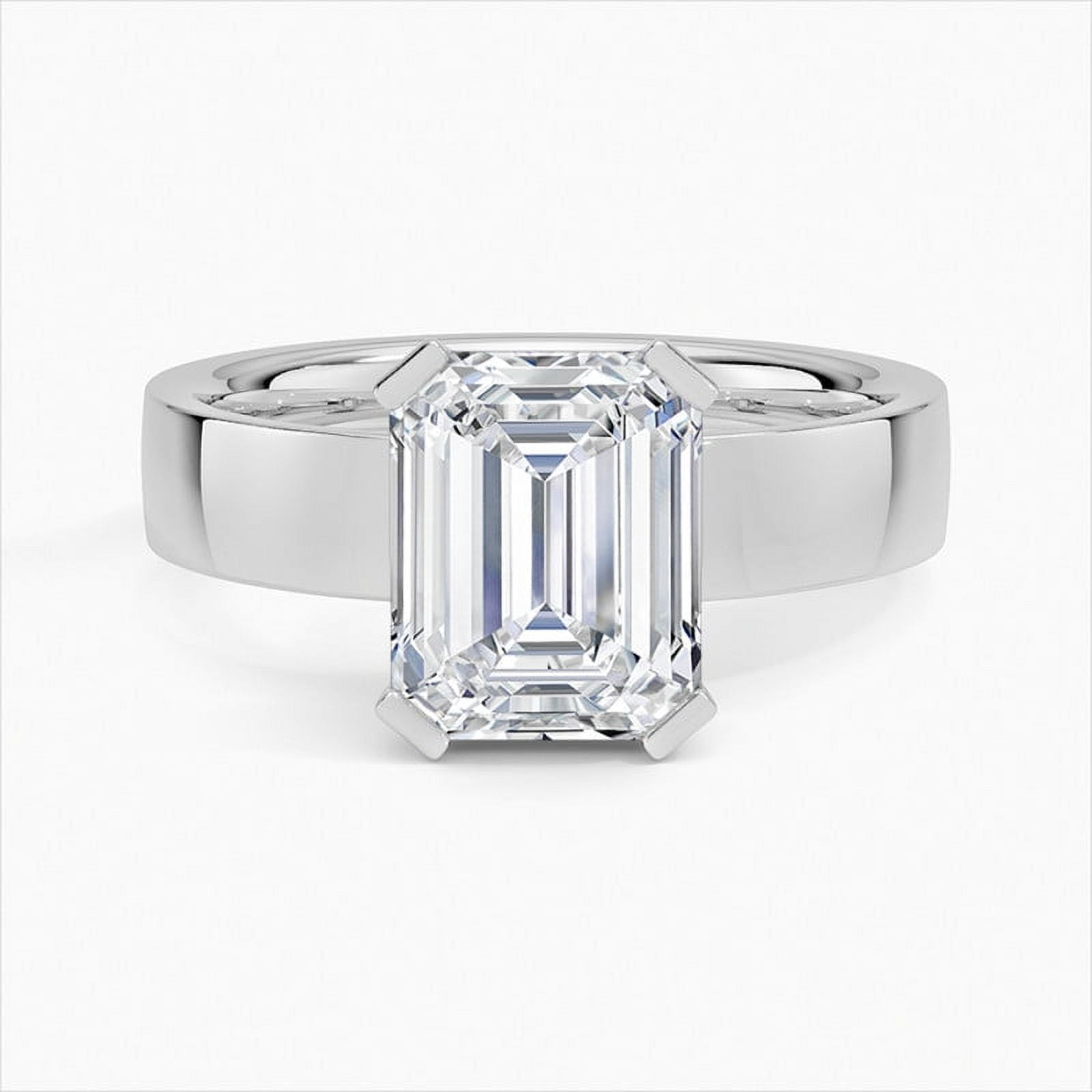 Ember Jewelry 14K White Gold Plated Engagement Ring for Her - Gorgeous ...