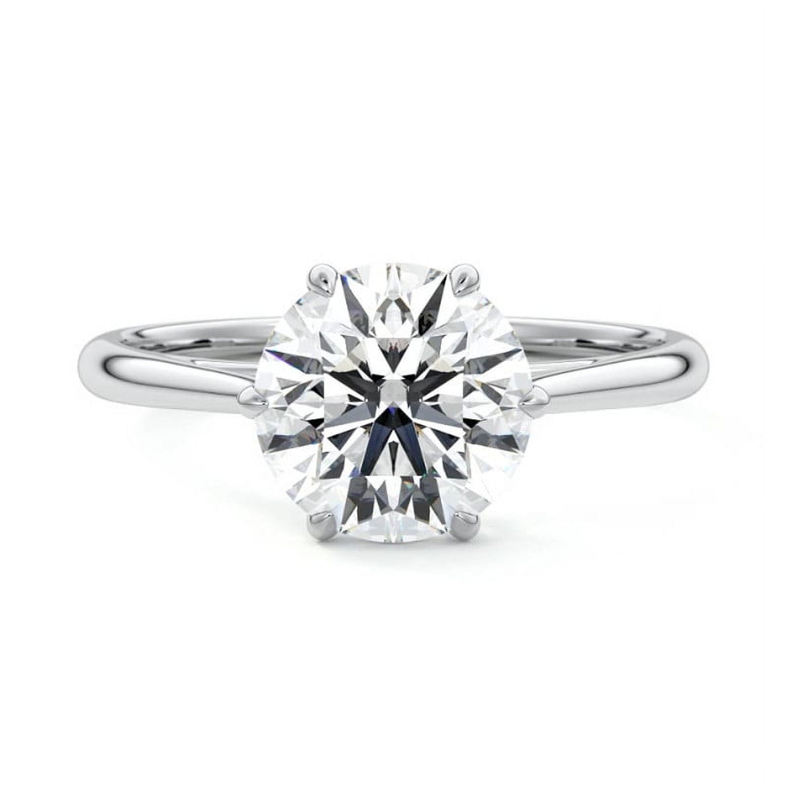 Ember Jewelry 14k White Gold Plated Anniversary Ring - Stunning 1.89 Ct Brilliant Round Cut ...