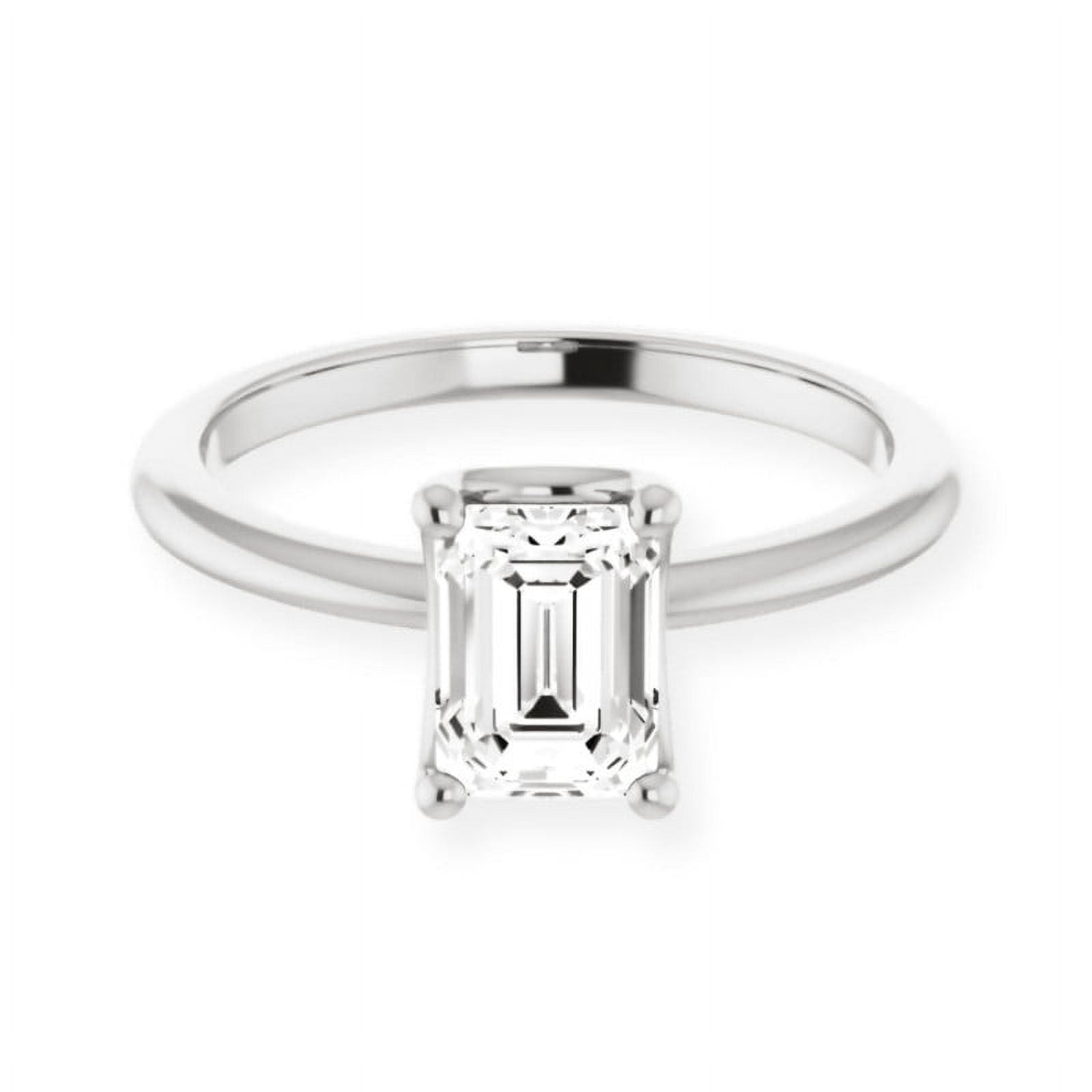 Ember Jewelry 2.06 Ct Emerald Cut Moissanite Wedding Anniversary Ring ...