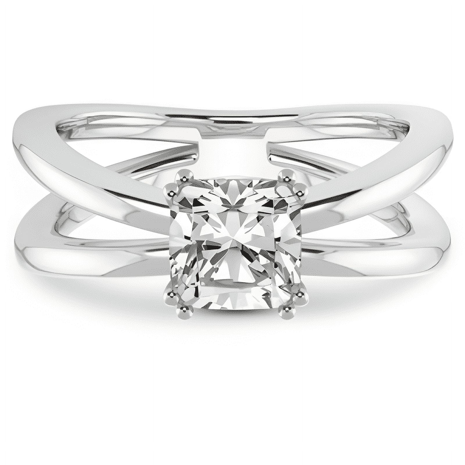 Ember Jewelry 2.2 Ct Cushion Cut VVS1/D Moissanite Women's Wedding Ring ...