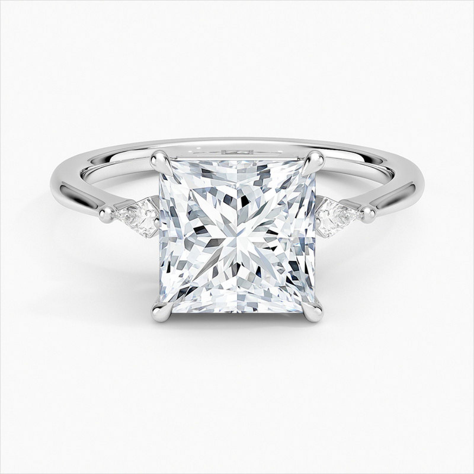Ember Jewelry 2.2 Ct Princess Cut Engagement Ring - 14K White Gold ...