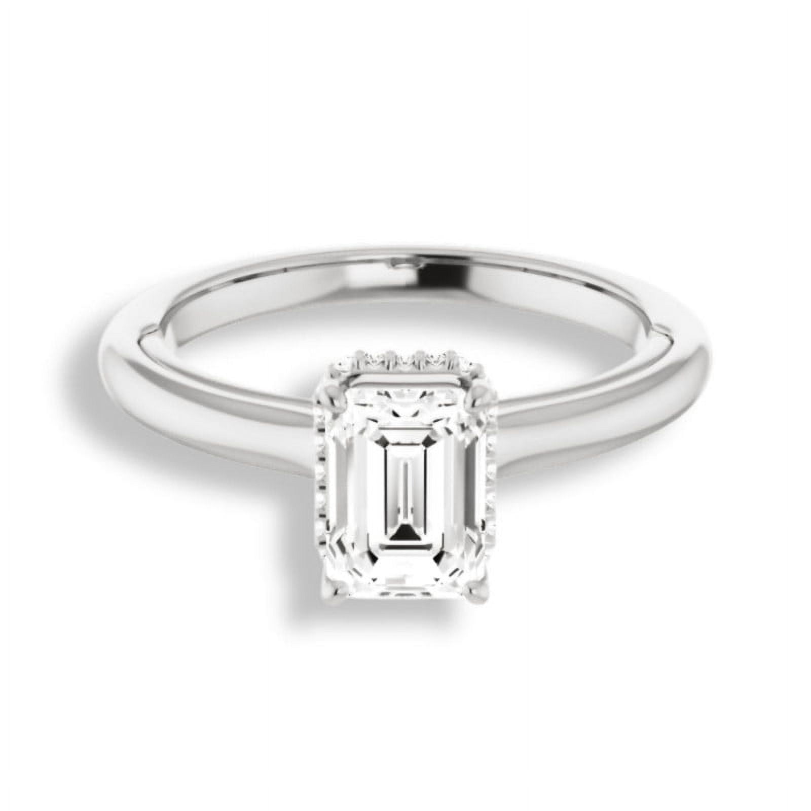 Ember Jewelry Emerald Cut 1.89 Ct Moissanite Wedding Women's Ring ...