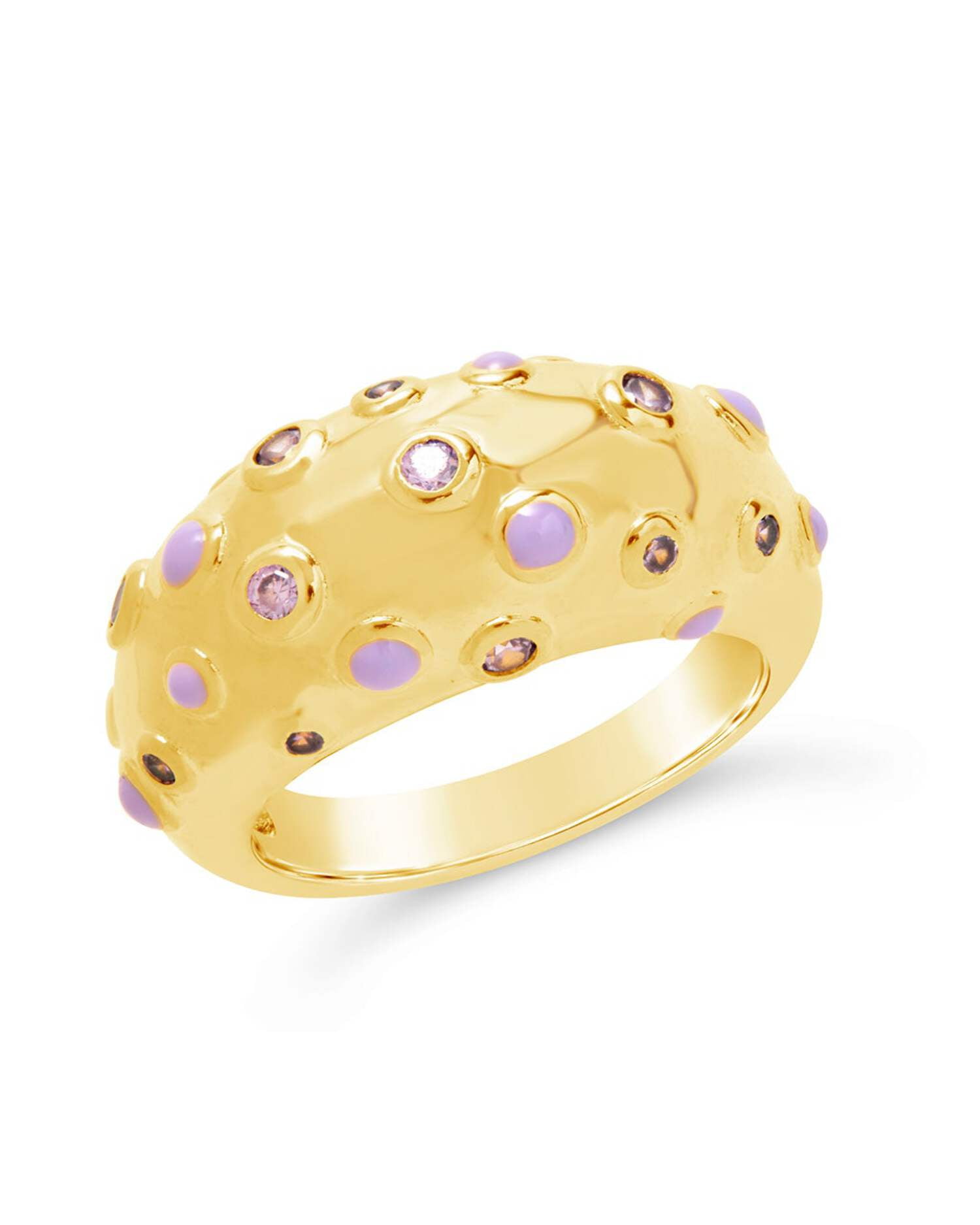 Emberly CZ Enamel Dome Ring - Walmart.com
