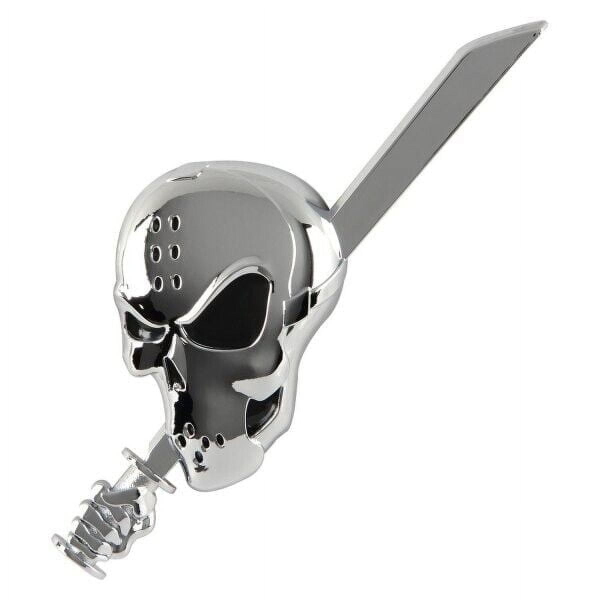 Emblem Badge Decal 3D Slasher Skull Mask Chrome FInished ABS Plastic 3 ...