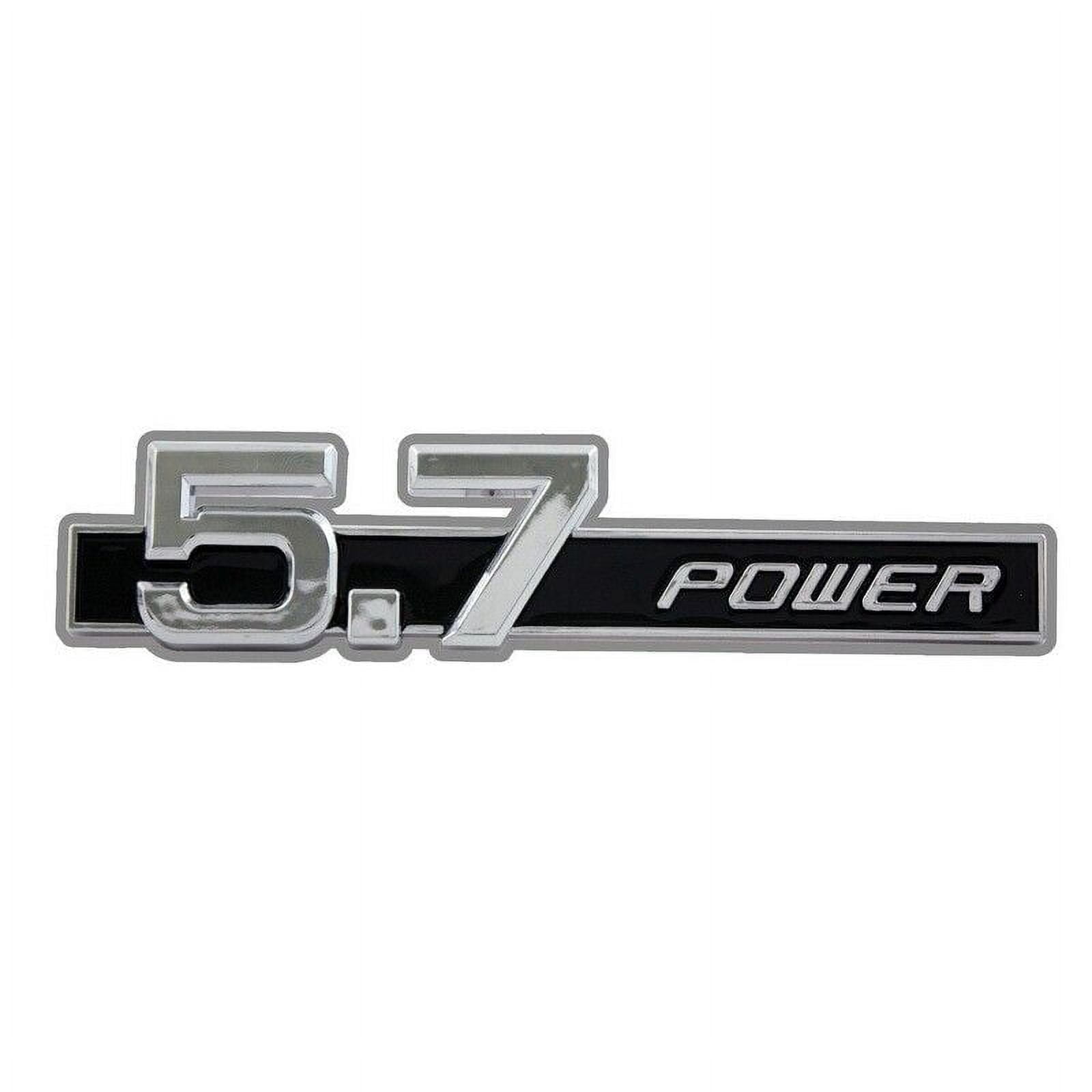 Emblem Badge Decal Sticker 5.7 Power 3D Chrome Plated ABS Plastic 5-3/8 ...