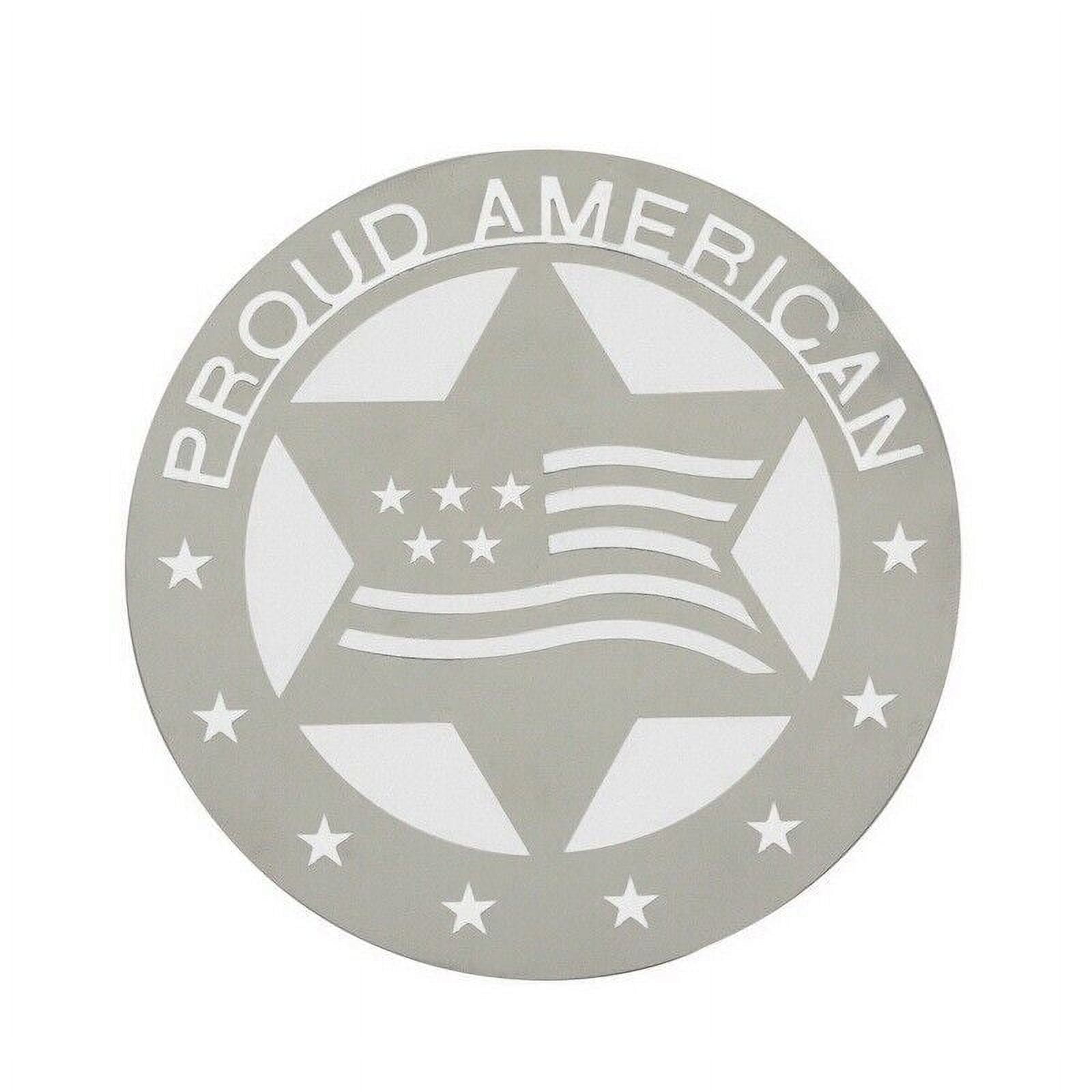 Emblem Badge Decal Sticker Proud American Laser Etched Stainless Steel ...