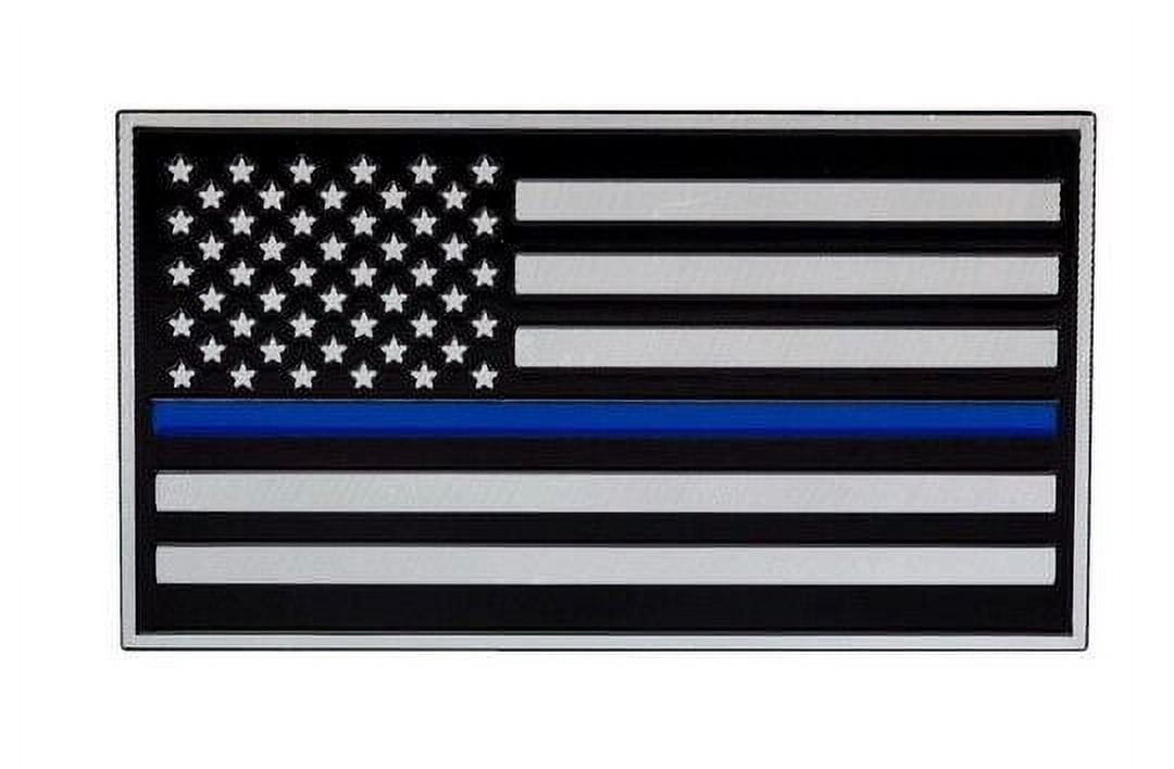 Emblem Badge Decal Sticker USA American Flag First Responder Thin Blue ...