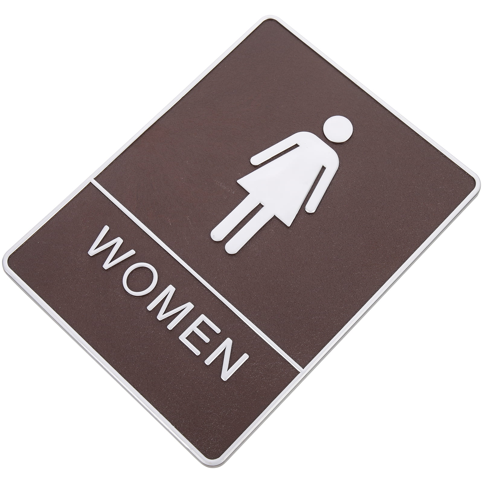 TABLZONE Public Toilet Signs Coffee Color ABS Self-adhesive Clear ...