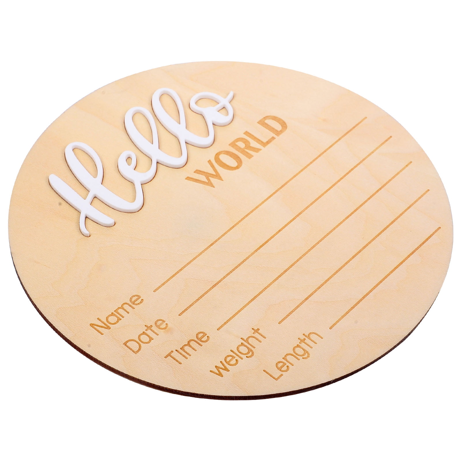 Emblems Newborn Announcement Sign Nursery Name Signs Wooden Baby ...