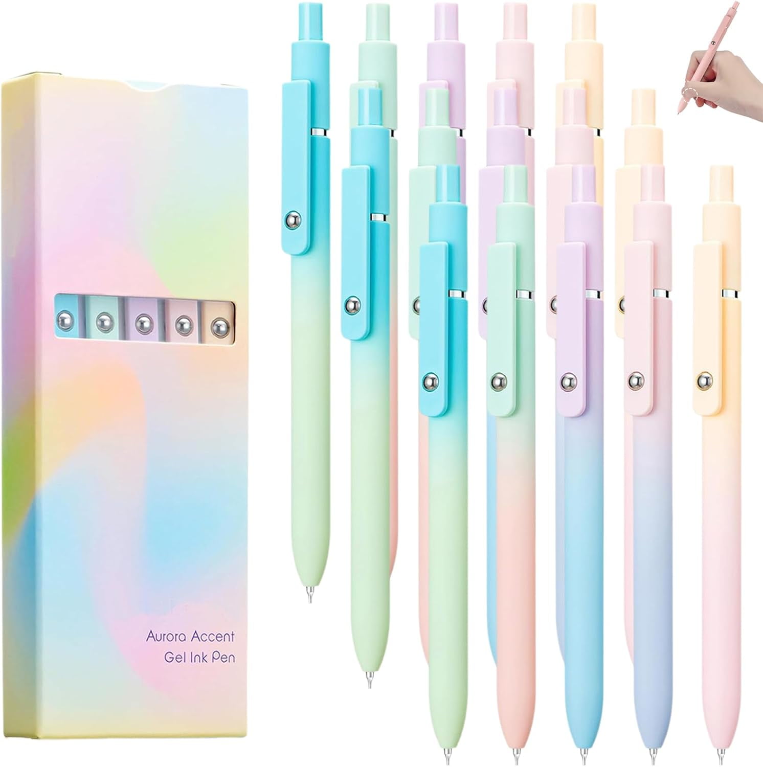 Emboadlie 5 PCS Gel Ink Pens, 2025 New 0.7mm Medium Tip Black Ink ...