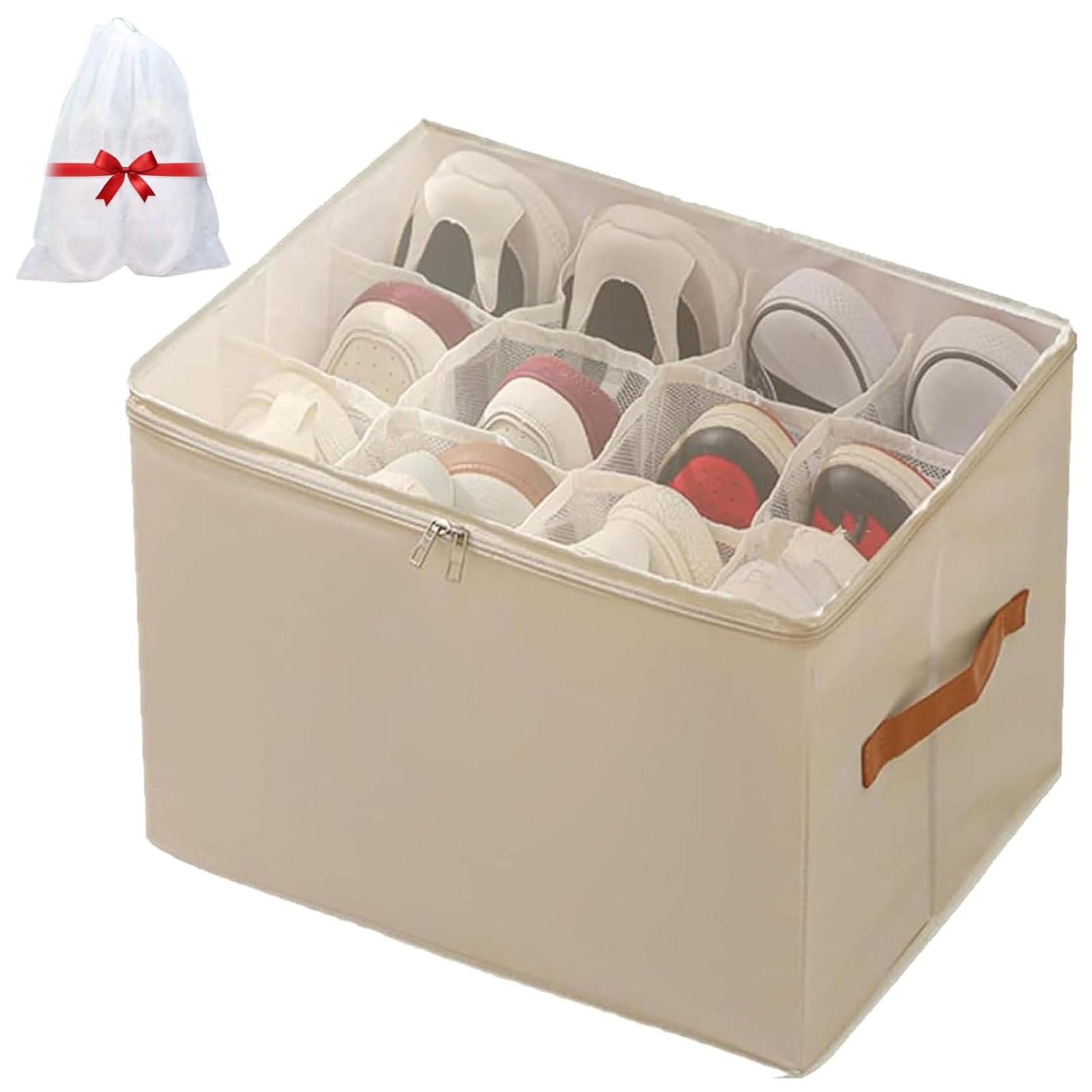 Emboadlie Fabric Shoe Organizer Storage Box, Emboadlie Organizer ...