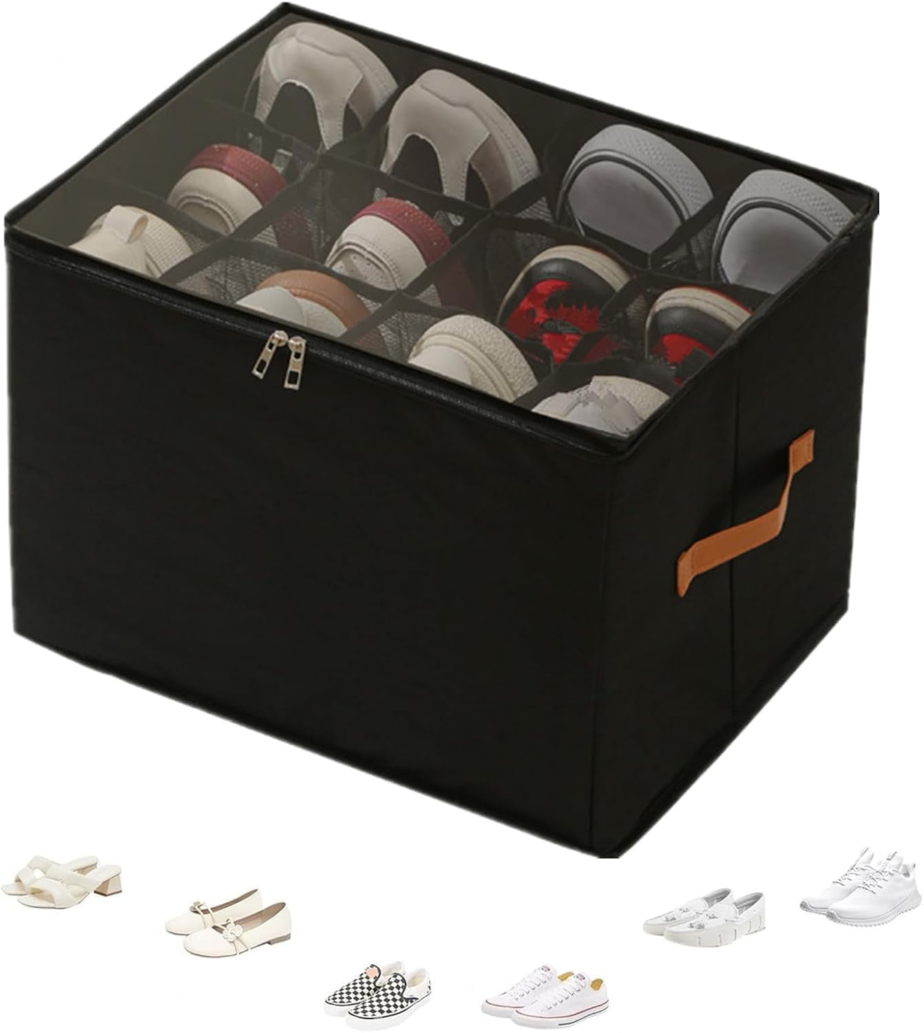 Emboadlie Fabric Shoe Organizer Storage Box, Emboadlie Organizer ...