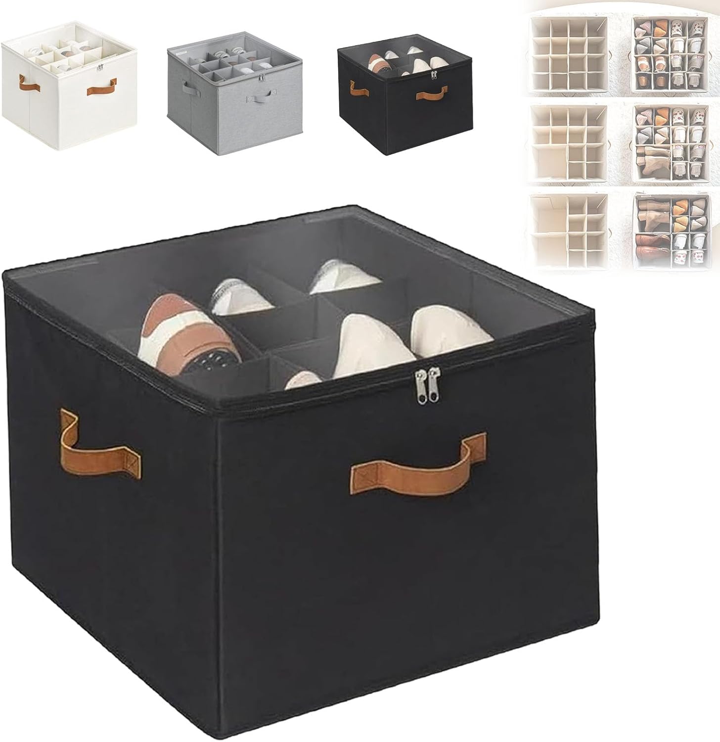 Emboadlie Fabric Shoe Organizer Storage Box, Tenddaily Organizer ...