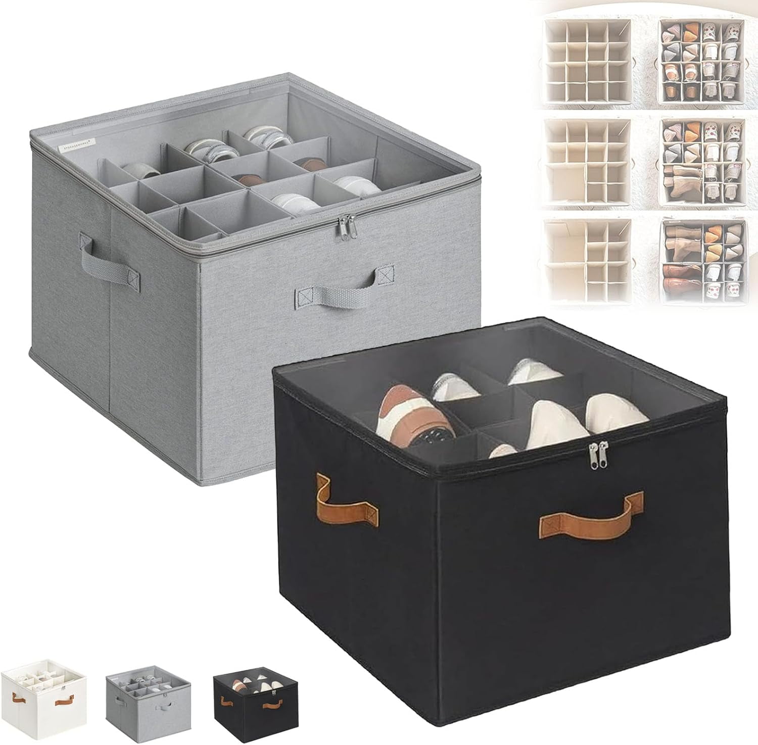 Emboadlie Fabric Shoe Organizer Storage Box, Tenddaily Organizer ...