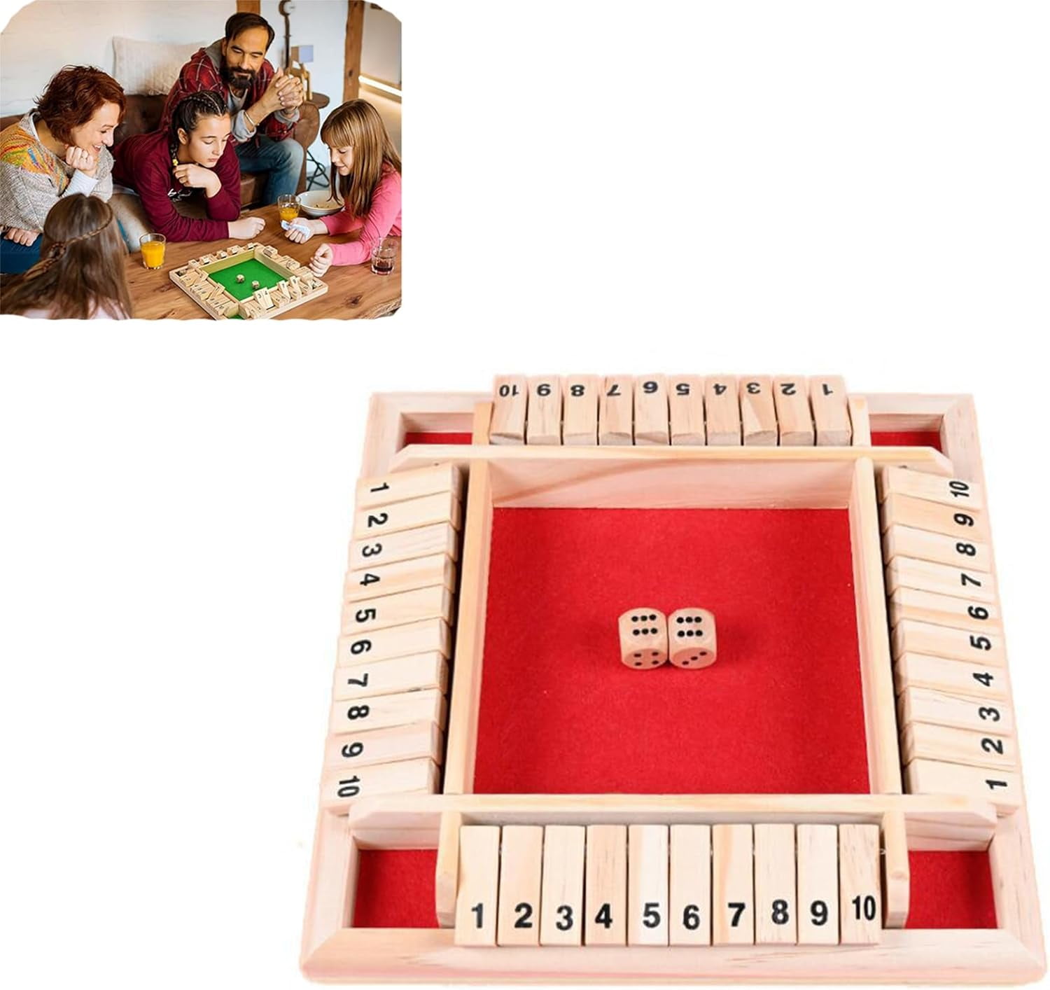Emboadlie Game, Funny Family Games-Shut The Box Board Game, Emboadlie ...
