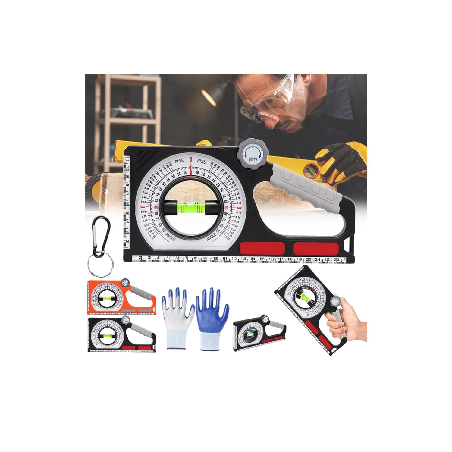 Emboadlie Portable Mechanical Inclinometer, Engineering Inclinometer ...