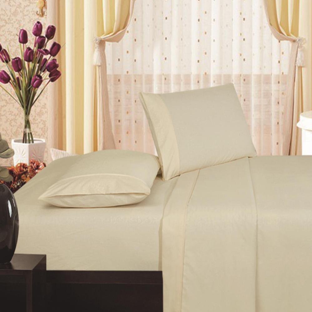 Emboss Vine All Season Super Soft Microfiber Sheet Set Ivory by ...