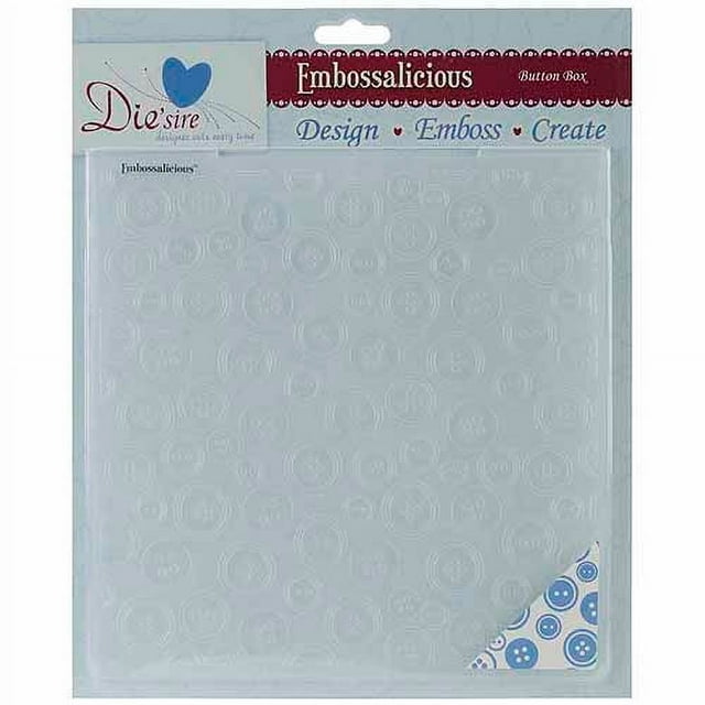 Embossalicious Embossing Folders 8"X8"-Button Box - Walmart.com