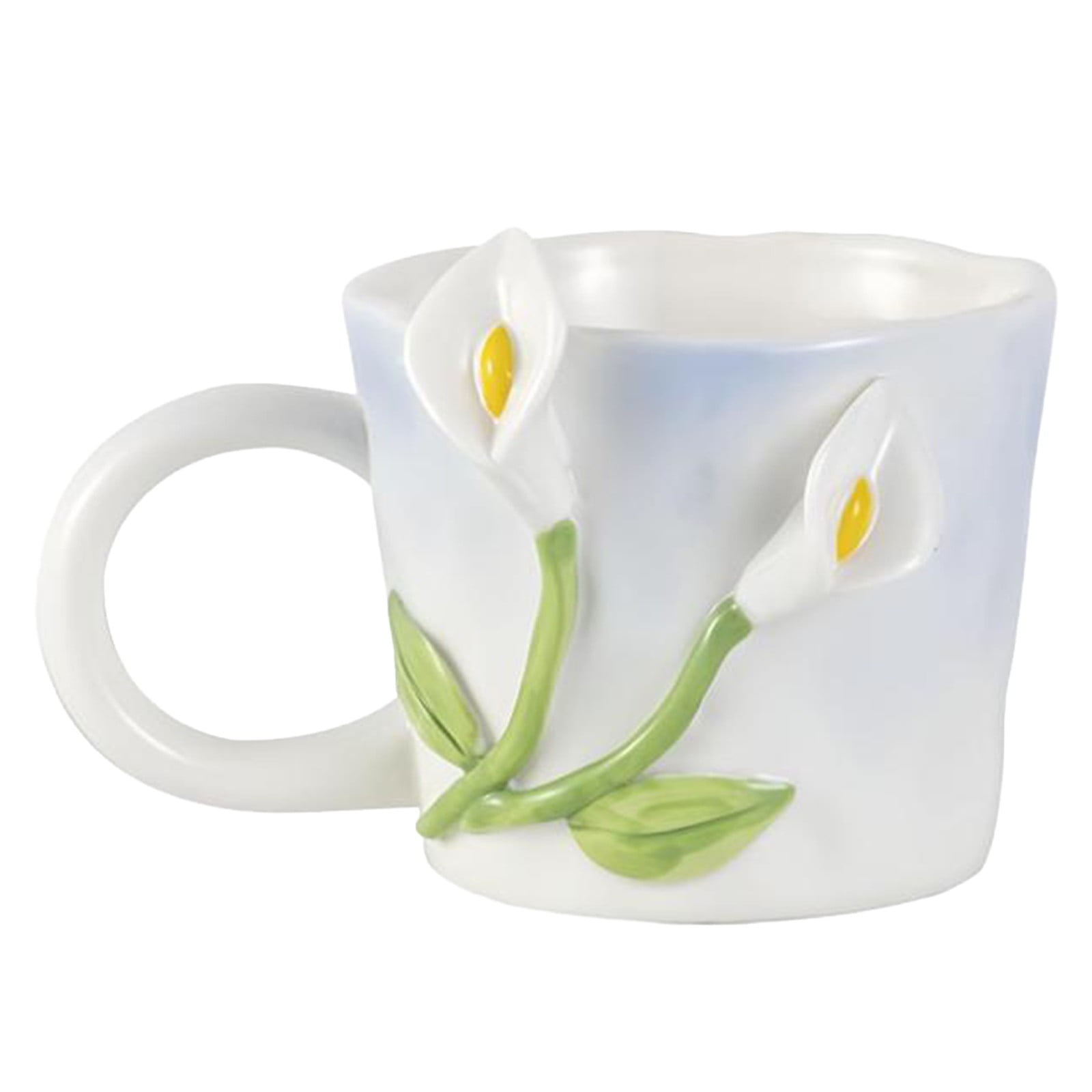 Embossed Ceramic Coffee Cups, Handmade Large Mugs for Hot or Cold ...
