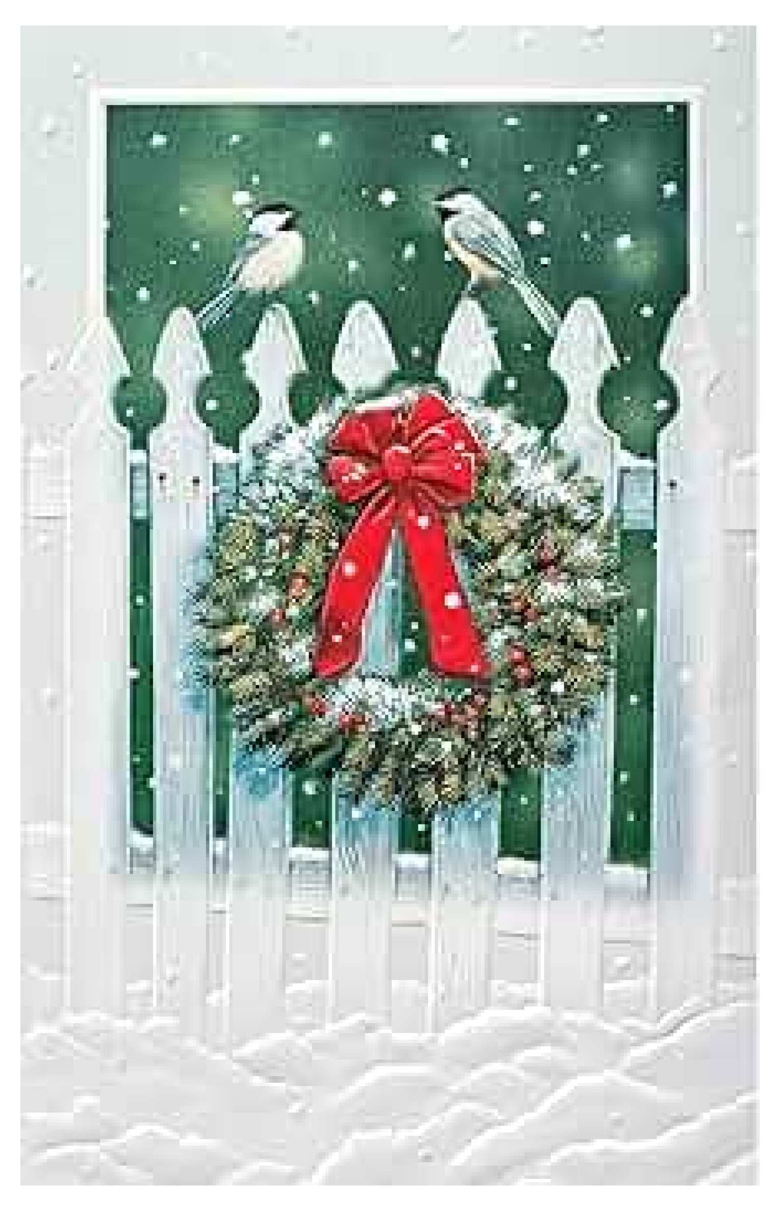 Embossed Christmas Greeting Cards Boxed Set – Picket Pair, 16 Count ...