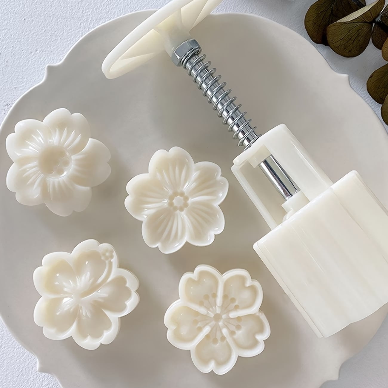 Embossed Dessert Embossing Plastic Mold 4-Piece Press Mold Set ...