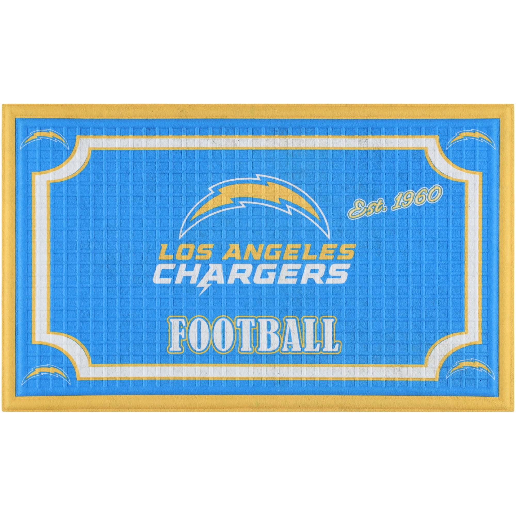 Los Angeles Chargers Team Embossed Door Mat - Walmart.com