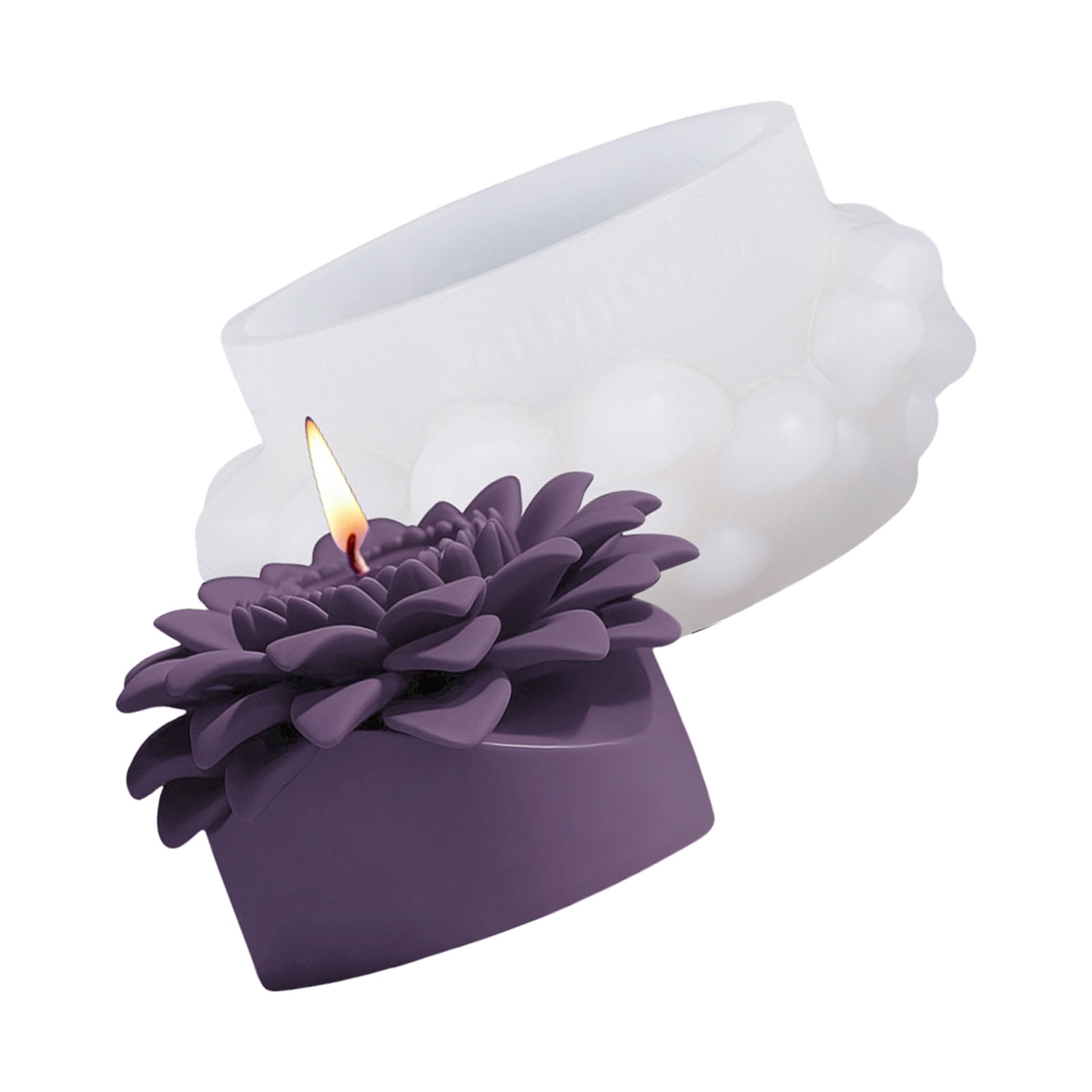Embossed Flower Cylinder Silicone Molds for Epoxy Resin Handmade Soap ...