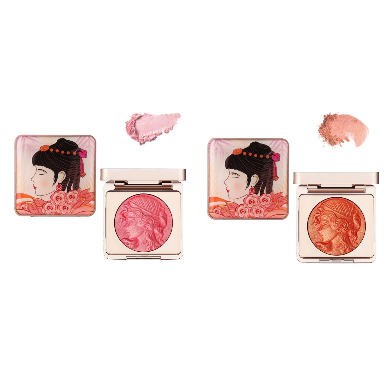 Embossed Girl Single Color Natural Makeup Highlight Fine Orange Makeup ...